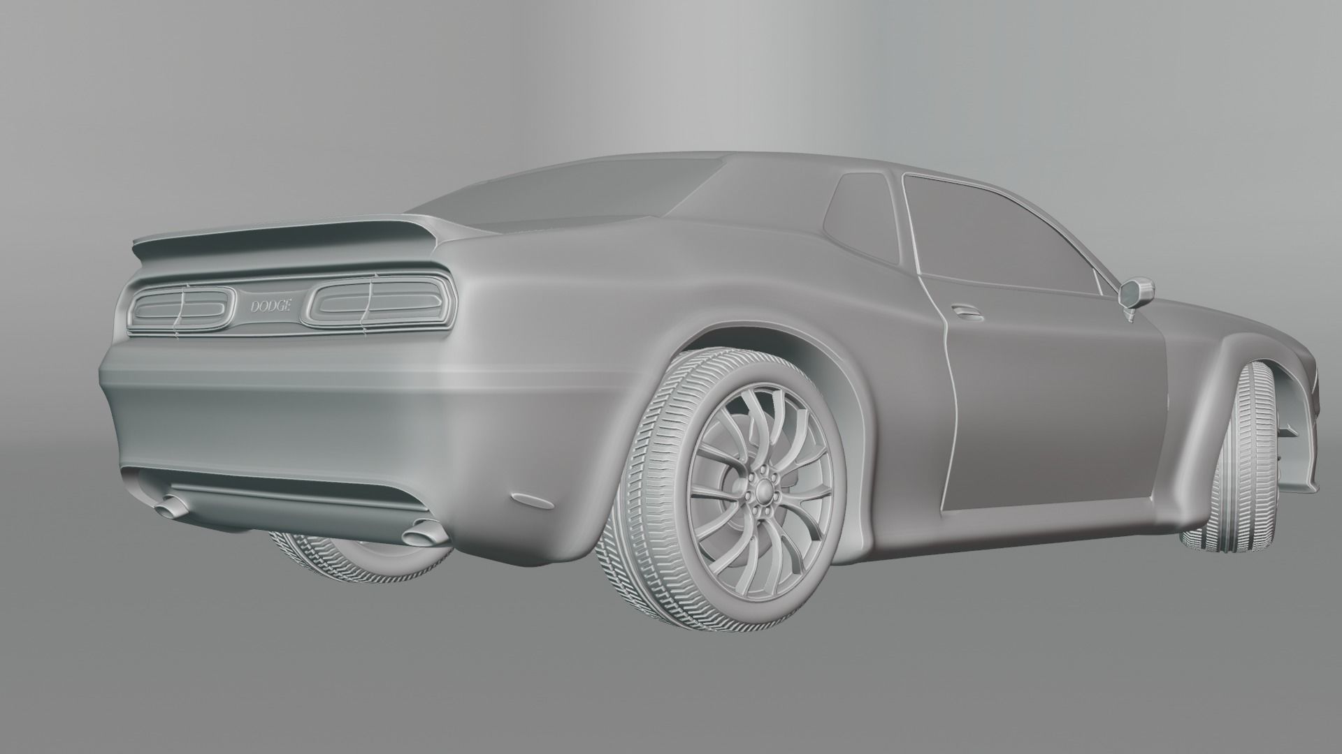 Dodge Challenger Hellcat Car 3d model 3D model rigged | CGTrader