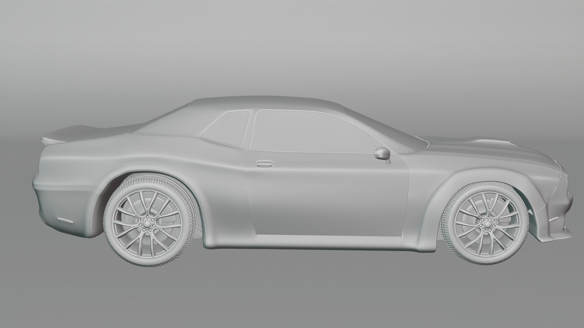 Dodge Challenger Hellcat Car 3d model 3D model rigged | CGTrader