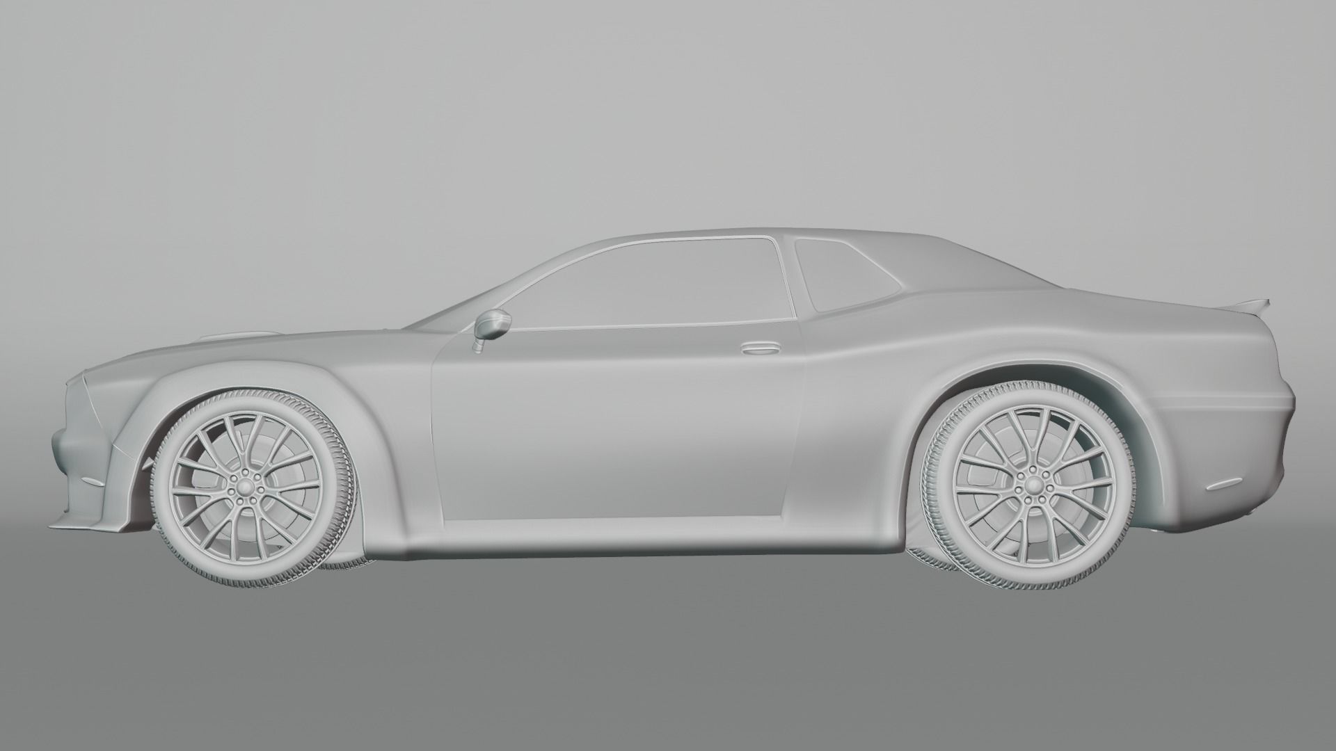 Dodge Challenger Hellcat Car 3d model 3D model rigged | CGTrader