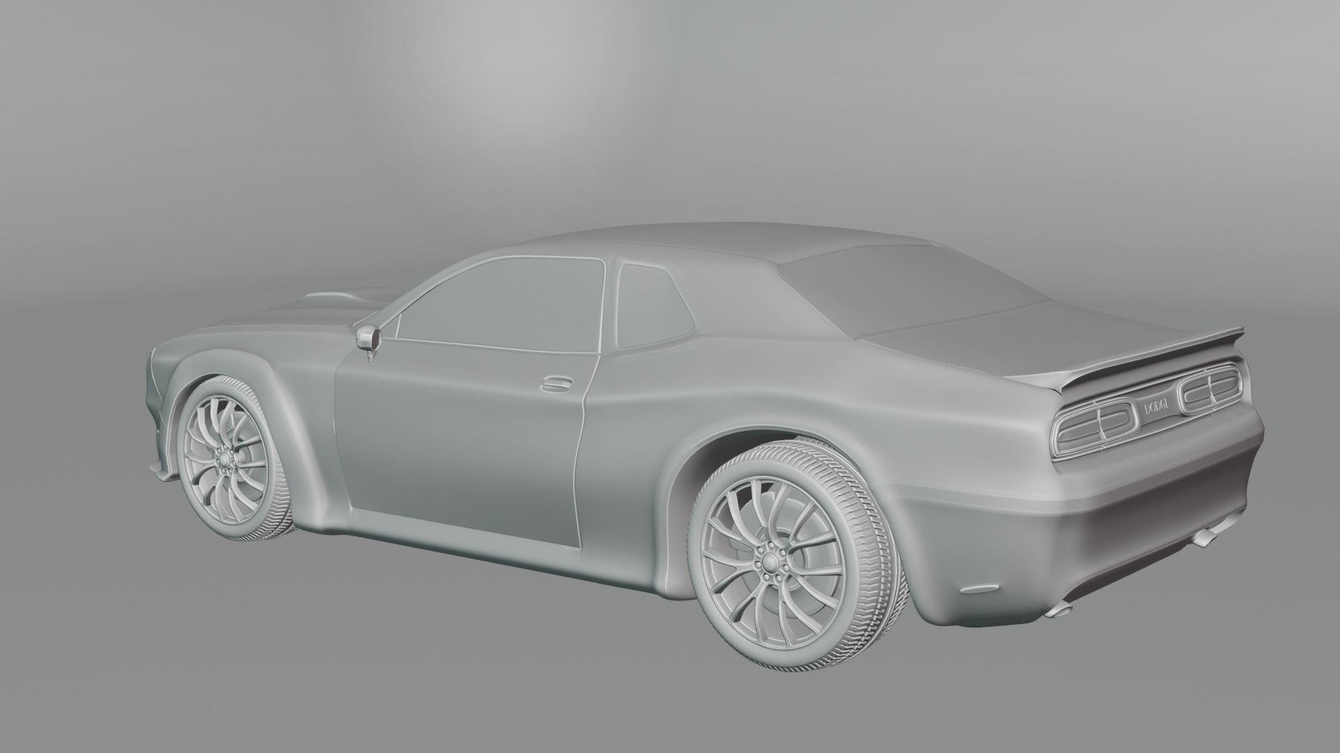 Dodge Challenger Hellcat Car 3d model 3D model rigged | CGTrader