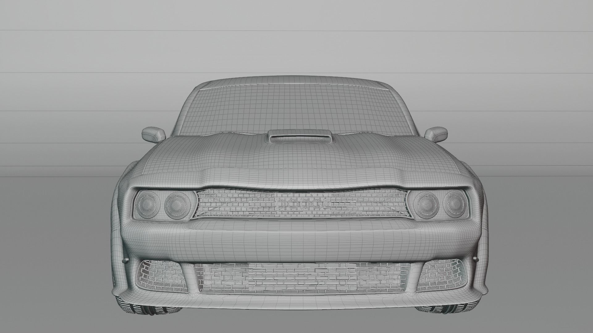 Dodge Challenger Hellcat Car 3d model 3D model rigged | CGTrader