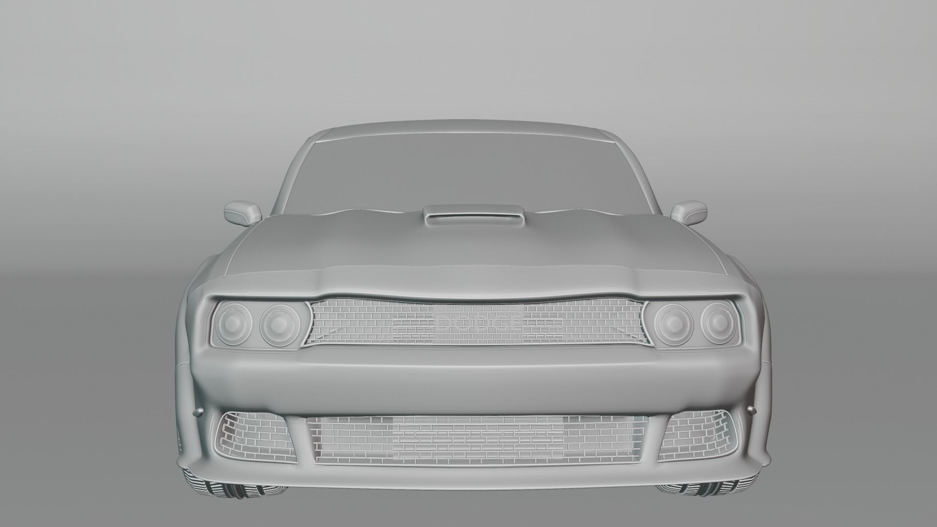 Dodge Challenger Hellcat Car 3d model 3D model rigged | CGTrader
