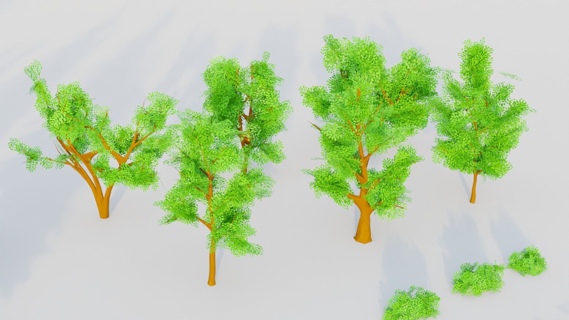 3D model BEST STYLIZED Tree and Bush Assets Game Ready VR / AR / low-poly | CGTrader