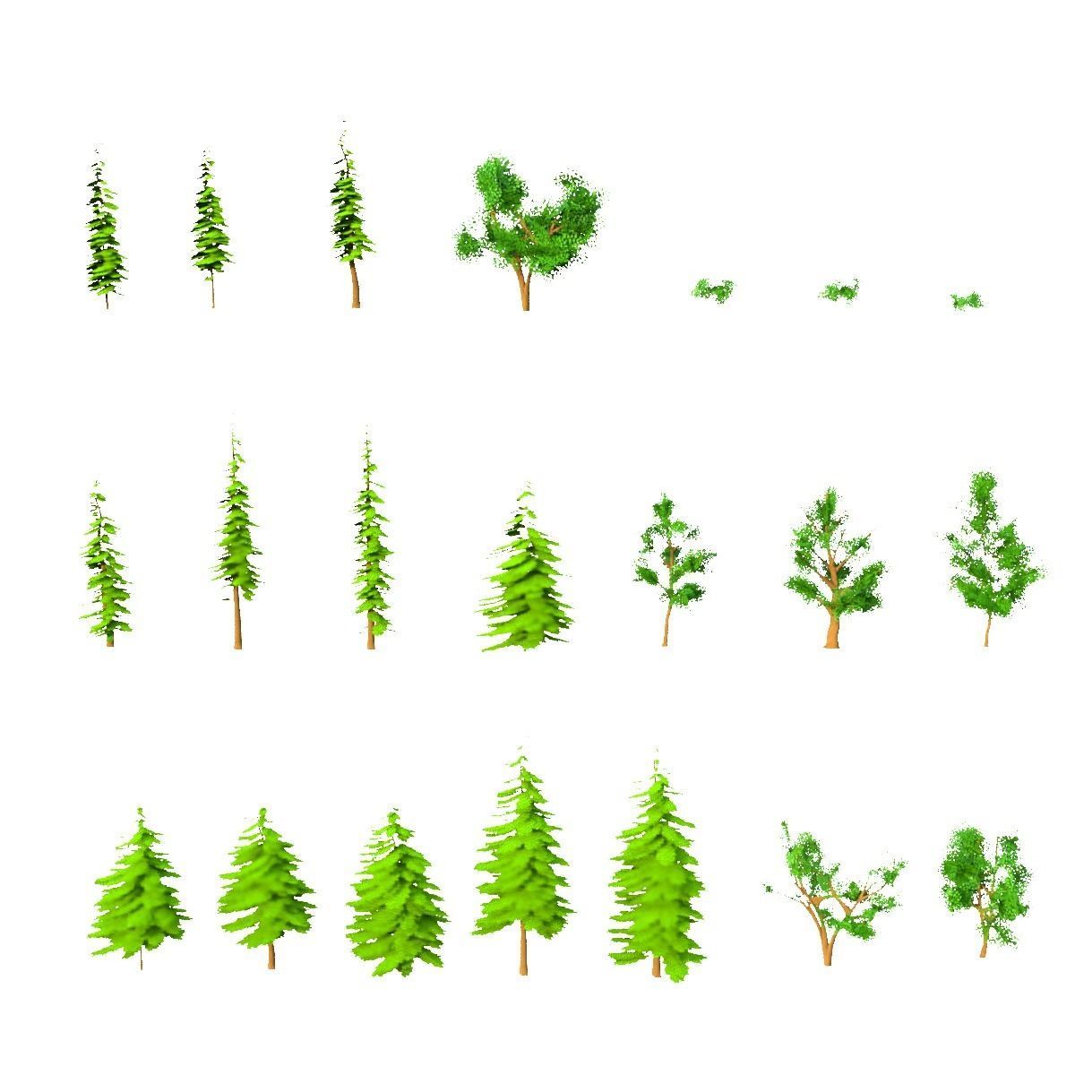 3D model BEST STYLIZED Tree and Bush Assets Game Ready VR / AR / low ...