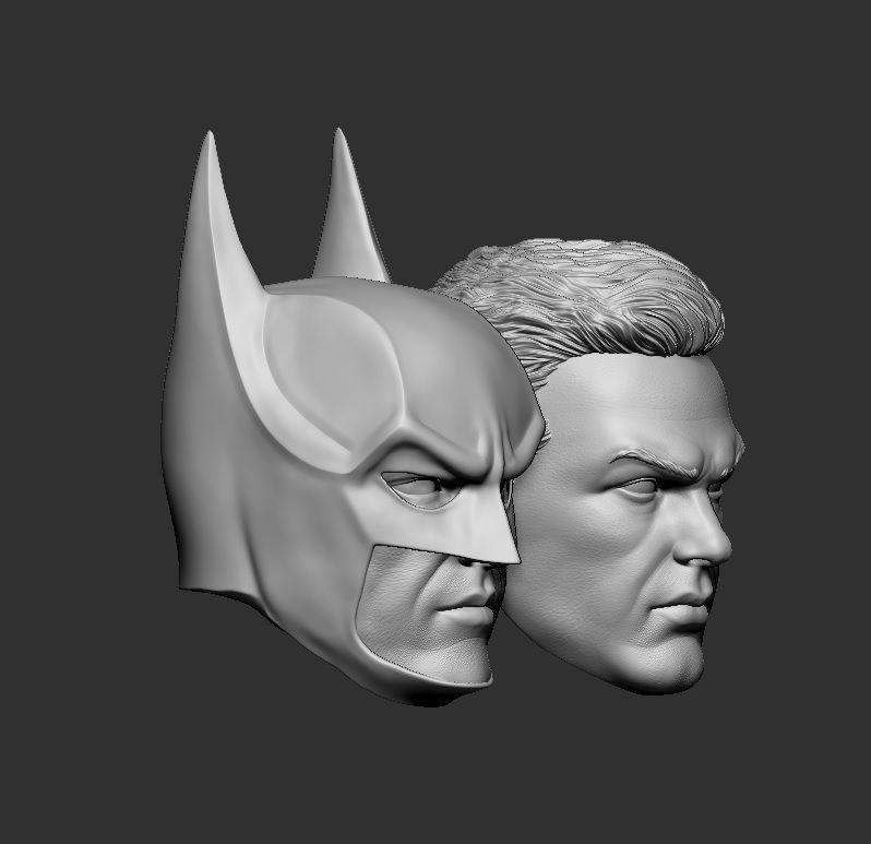 Batman 1989 Masked and Unmasked - Headsculpt for Action Figures 3D ...
