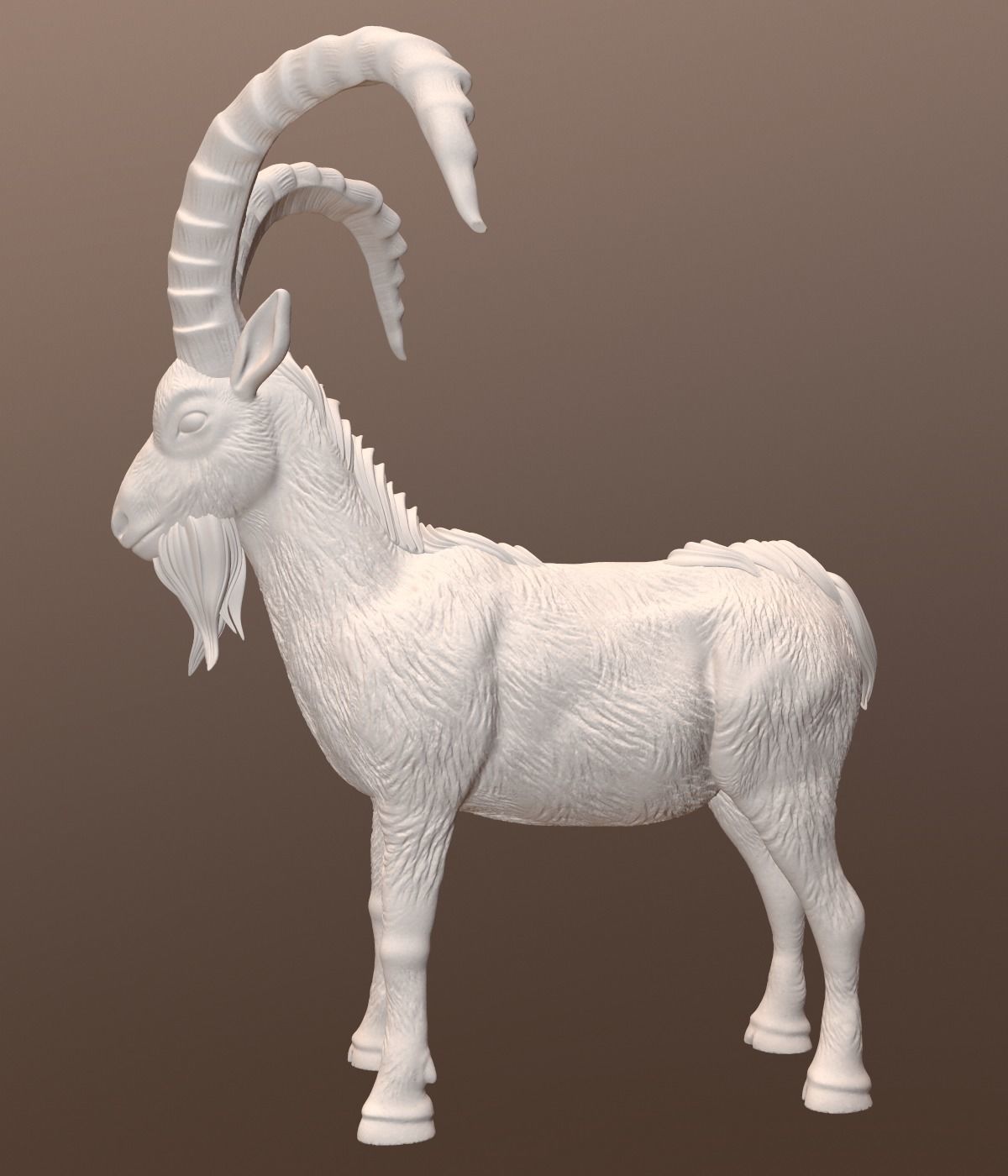 High poly goat 3D model 3D printable | CGTrader