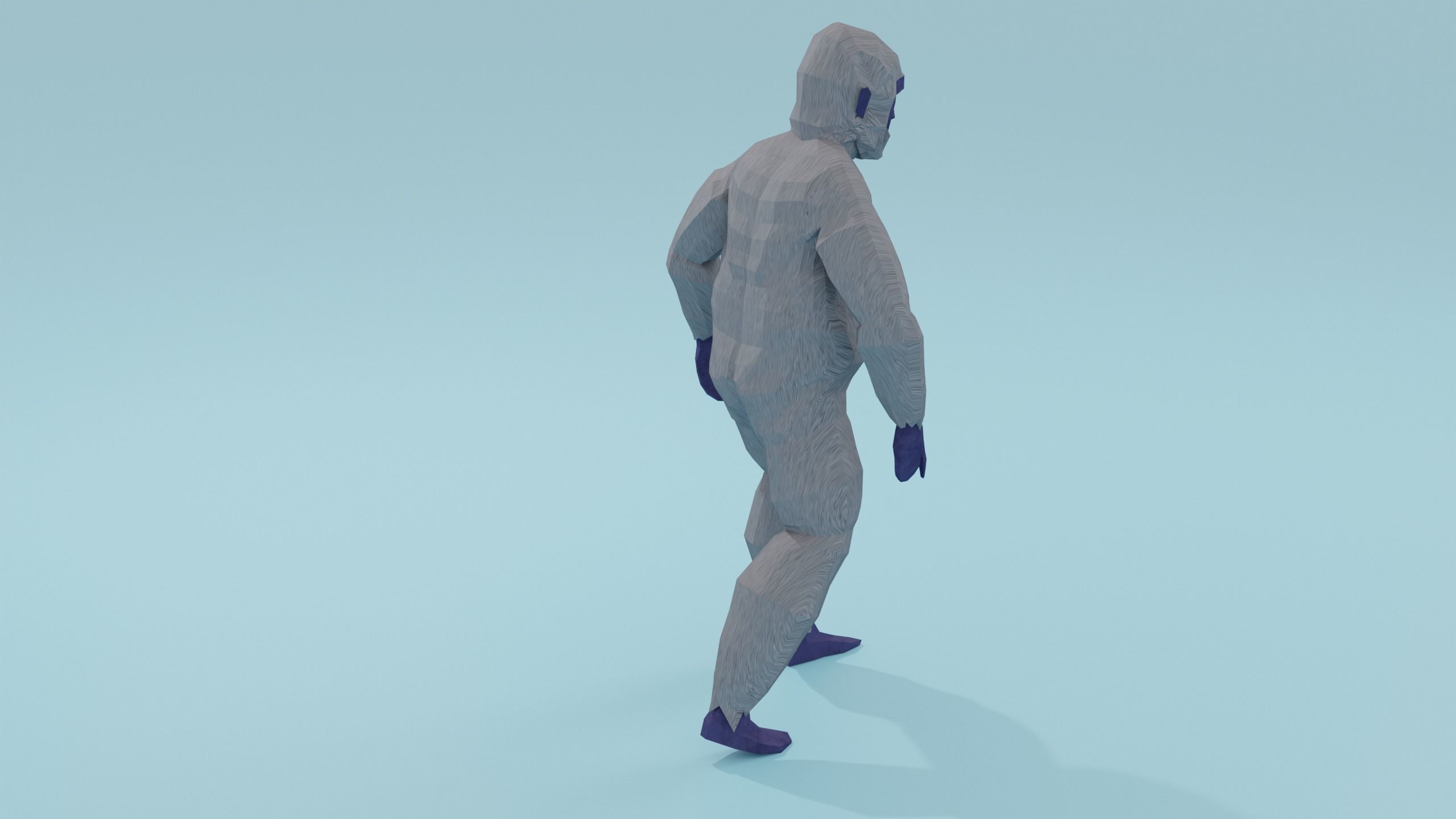 3D model Bigfoot Yeti Sasquatch Abominable Snowman Rigged VR / AR / low ...