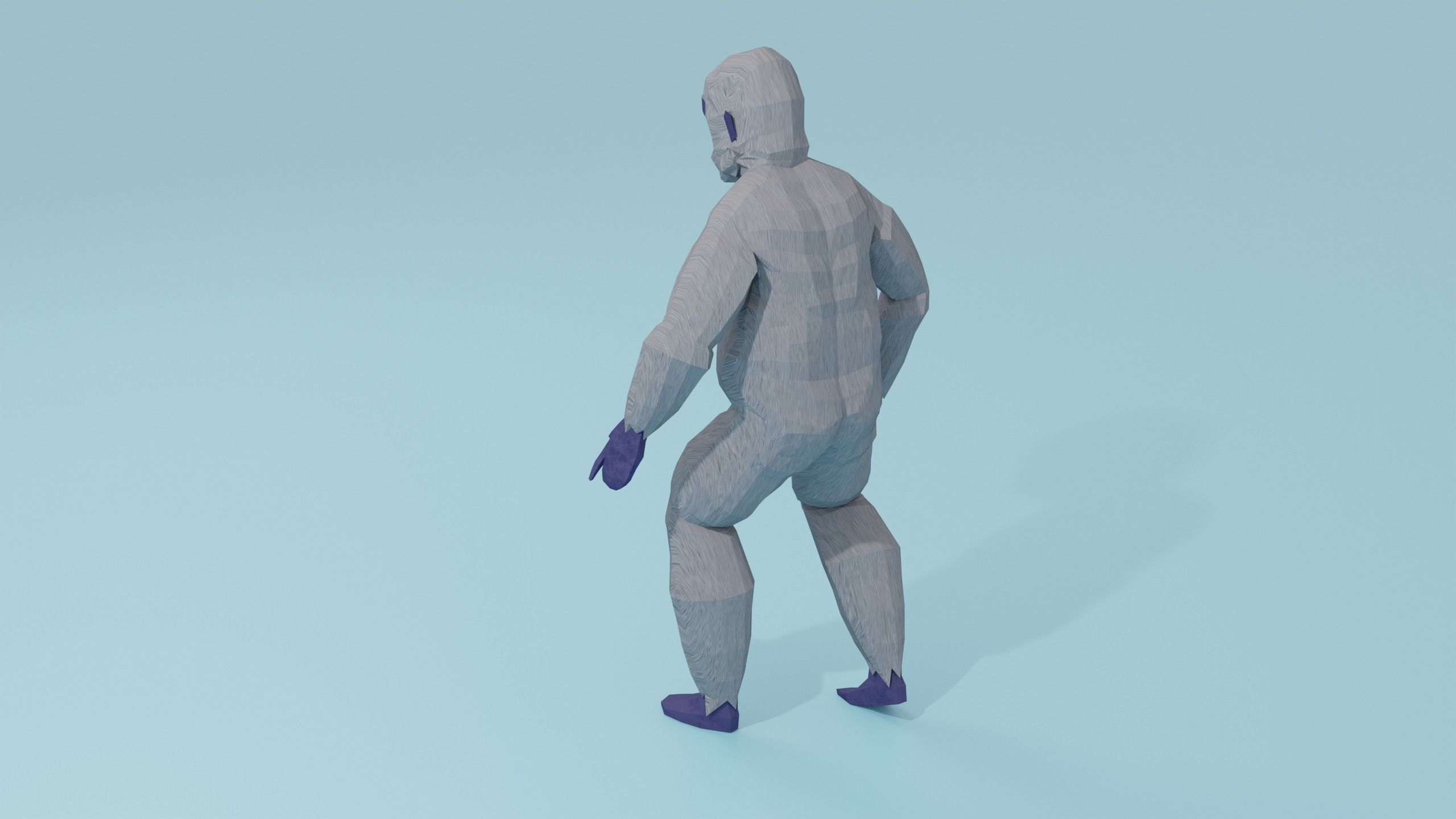 3D model Bigfoot Yeti Sasquatch Abominable Snowman Rigged VR / AR / low ...