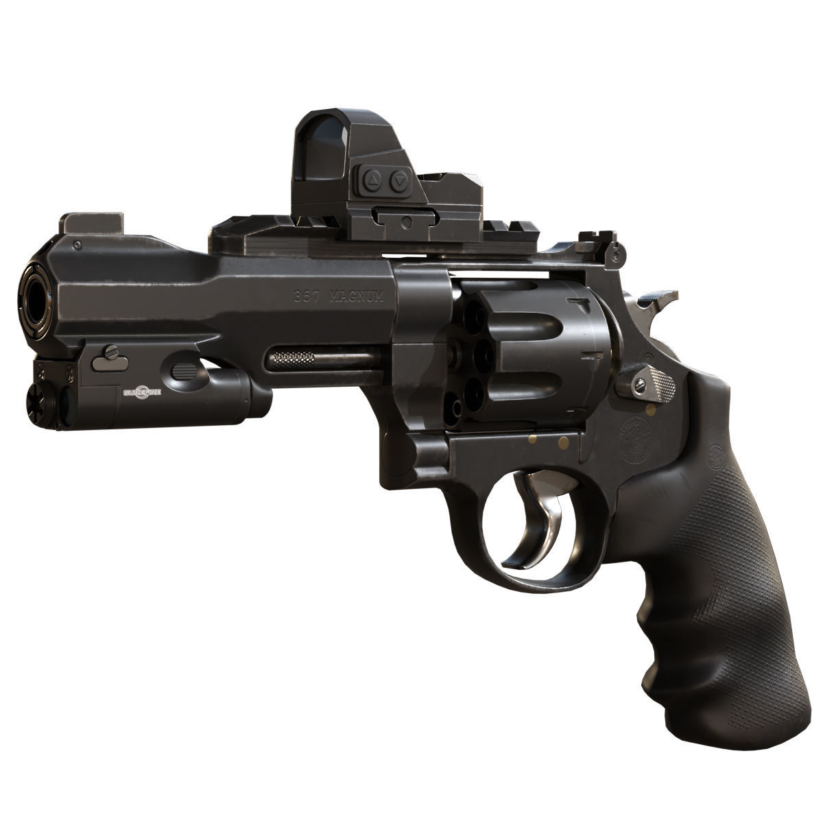Revolver 357 Magnum 3D model | CGTrader