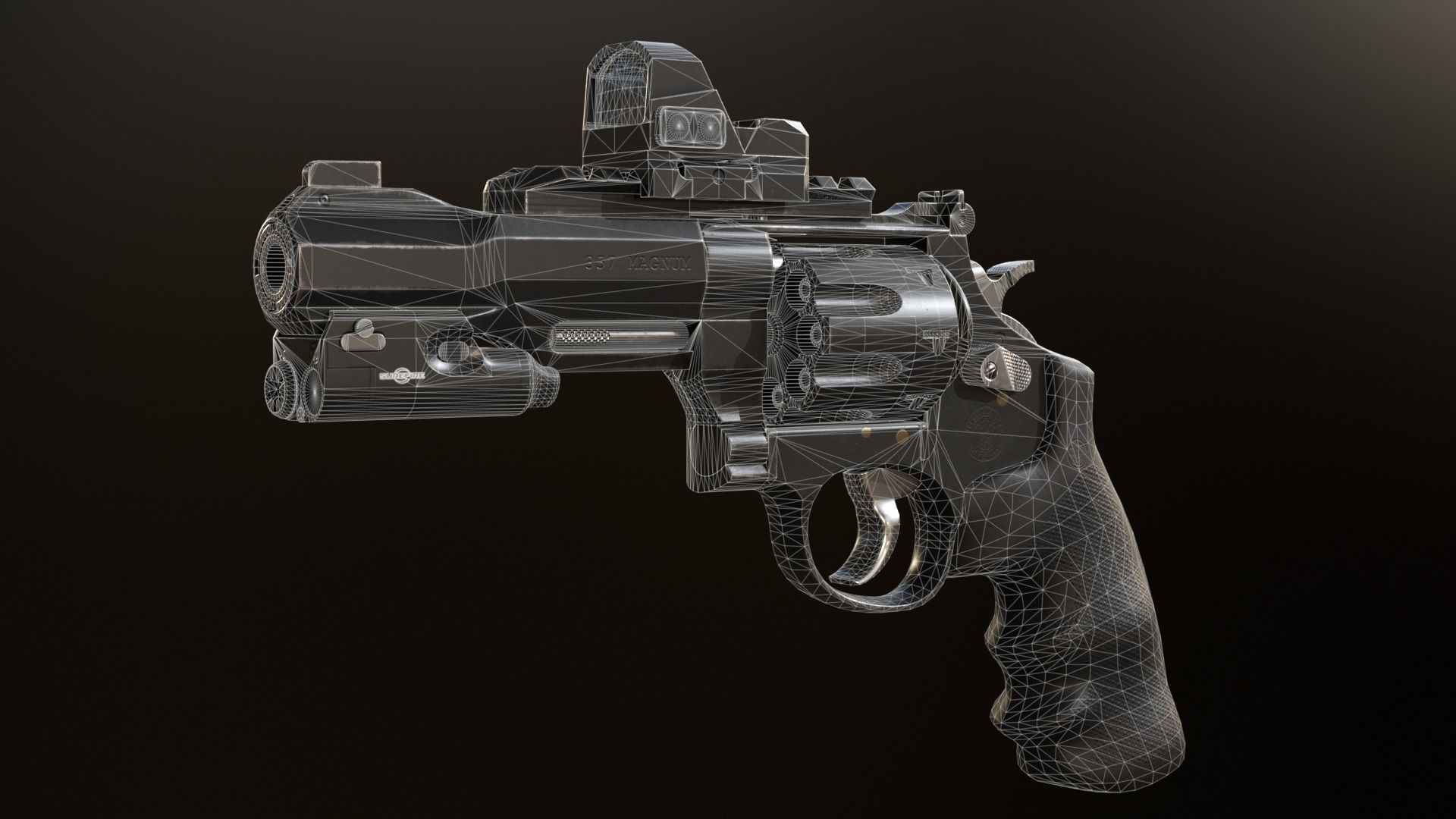 Revolver 357 Magnum 3D model | CGTrader