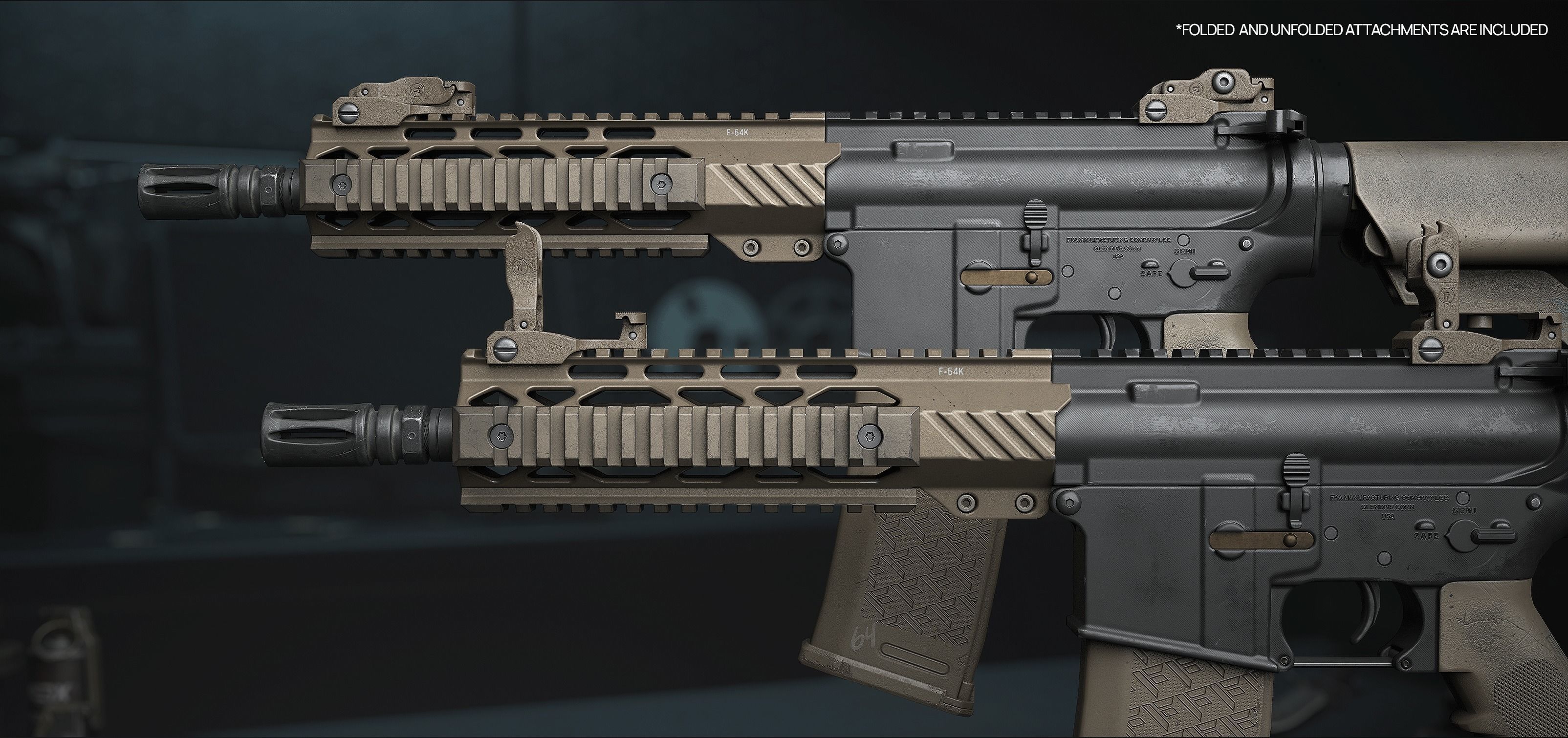 3D model AR15 - assault rifle VR / AR / low-poly | CGTrader