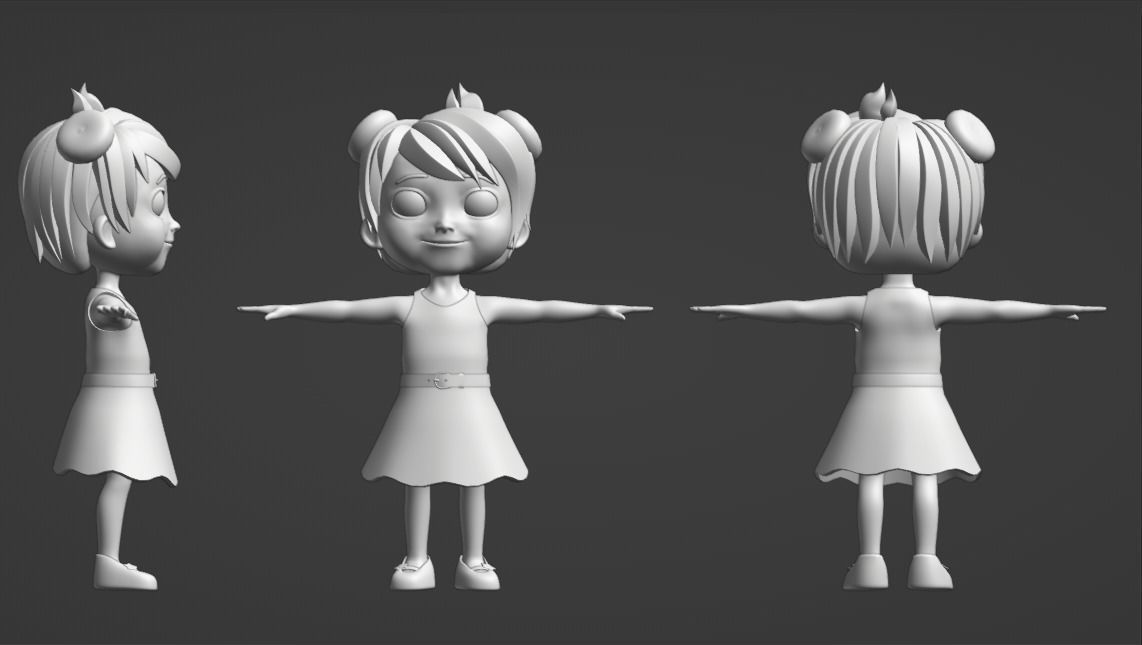 3D model COCOMELON CARTOON GIRL CHARACTER VR / AR / low-poly | CGTrader