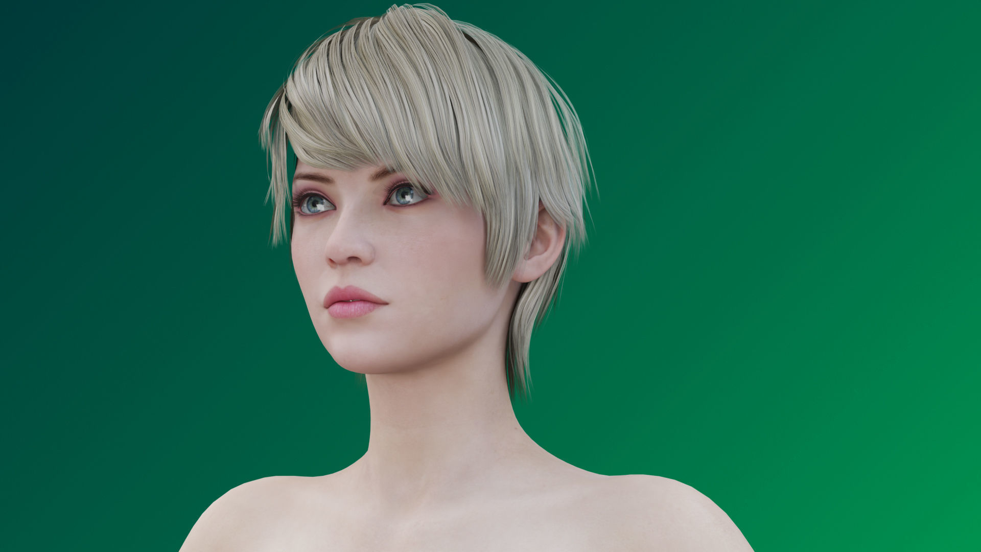 3D model Teenage Girl with Chic Short Pixie Girlish Hairstyle - Rigged ...