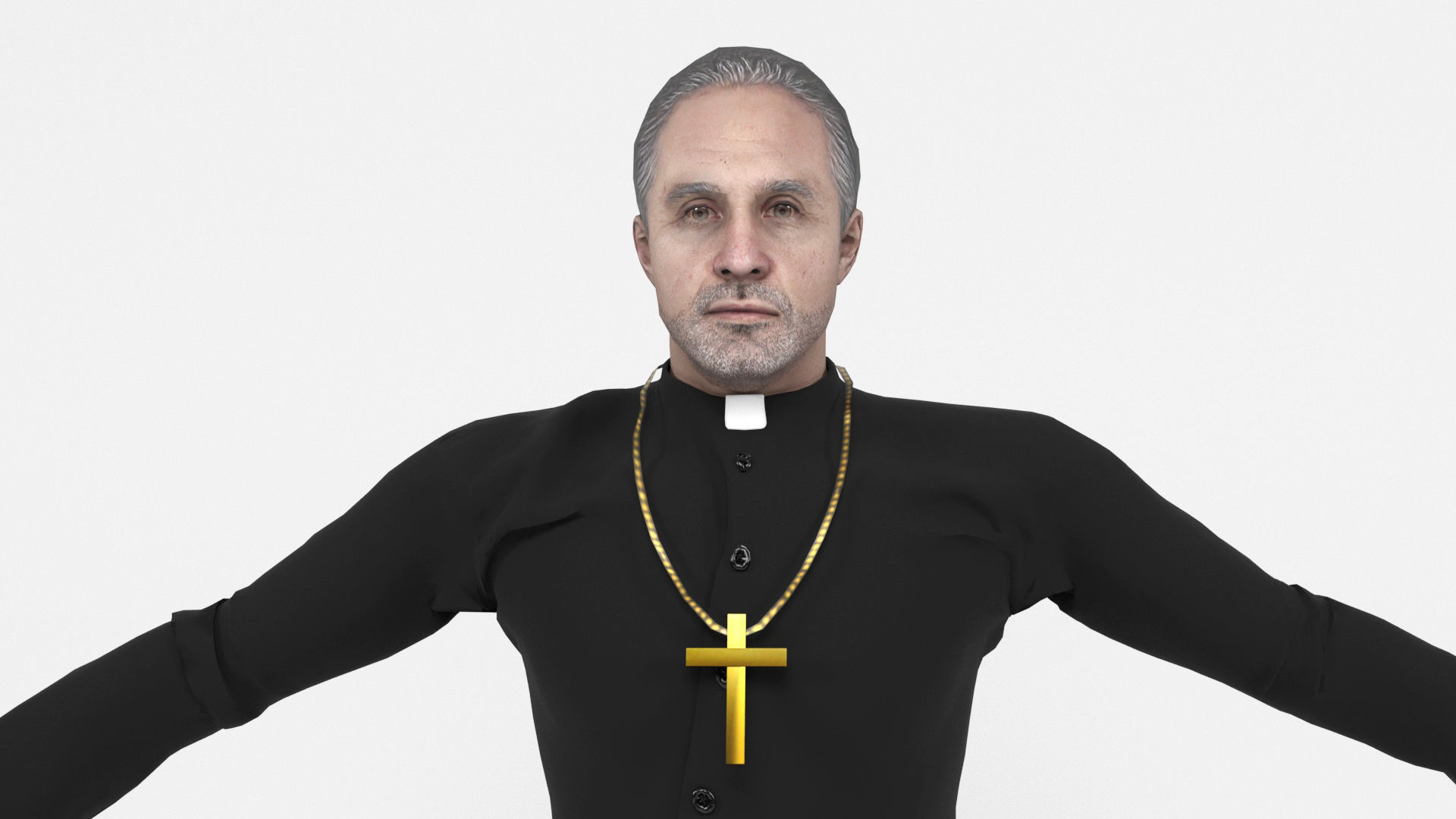 3D model Priest VR / AR / low-poly rigged animated | CGTrader