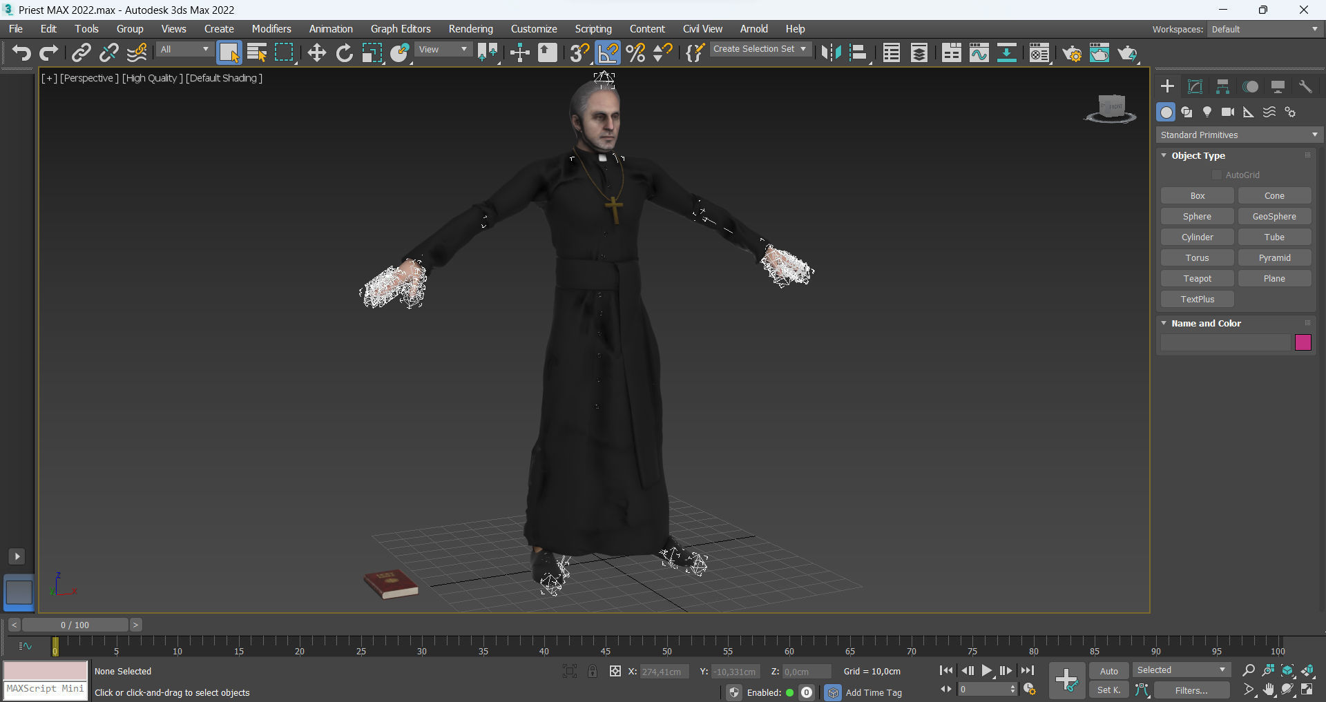 3D model Priest VR / AR / low-poly rigged animated | CGTrader