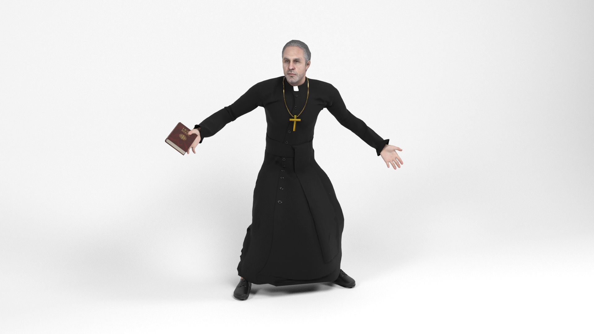 3D model Priest VR / AR / low-poly rigged animated | CGTrader