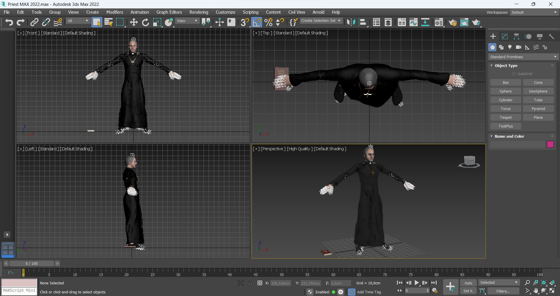 3D model Priest VR / AR / low-poly rigged animated | CGTrader