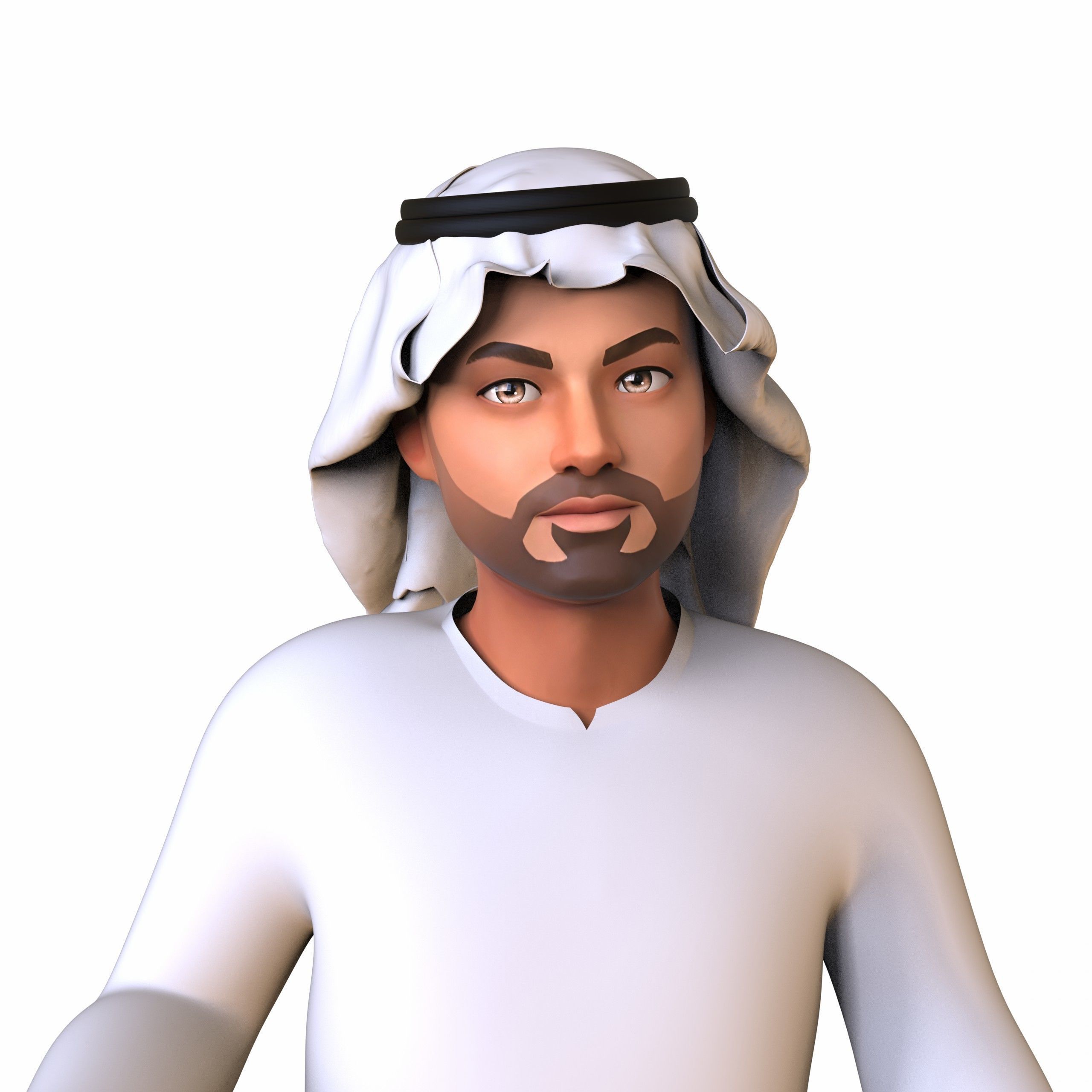 3D model Cartoon Arab man rigged animated VR / AR / low-poly | CGTrader