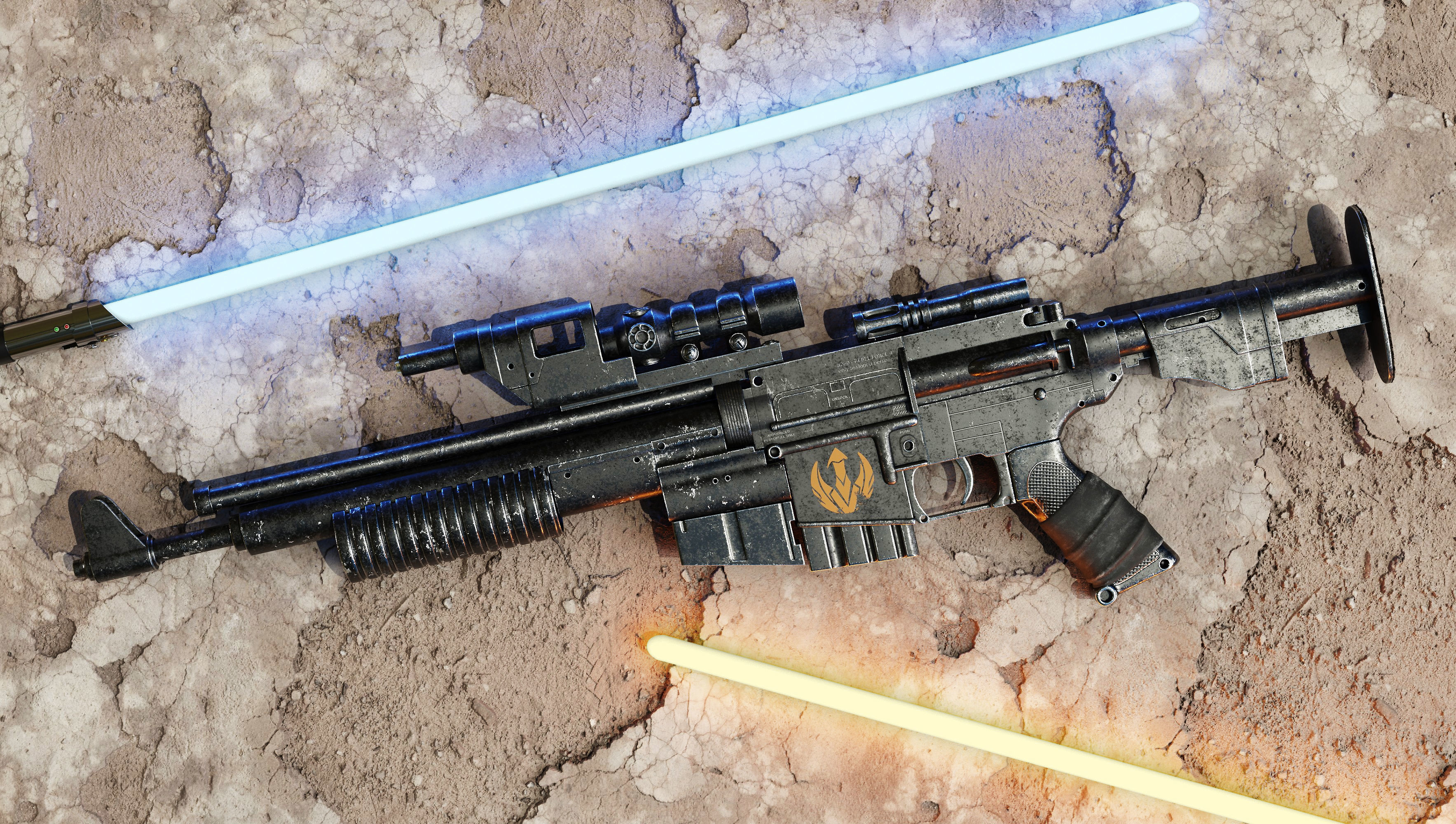 3D model Star wars A280 Rifle VR / AR / low-poly | CGTrader