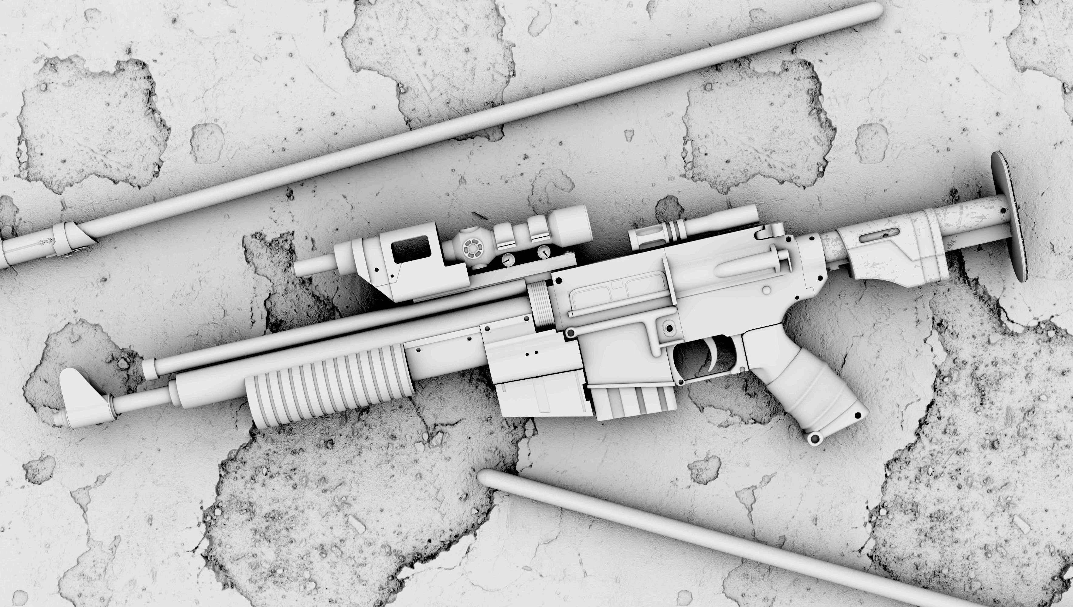 3D model Star wars A280 Rifle VR / AR / low-poly | CGTrader