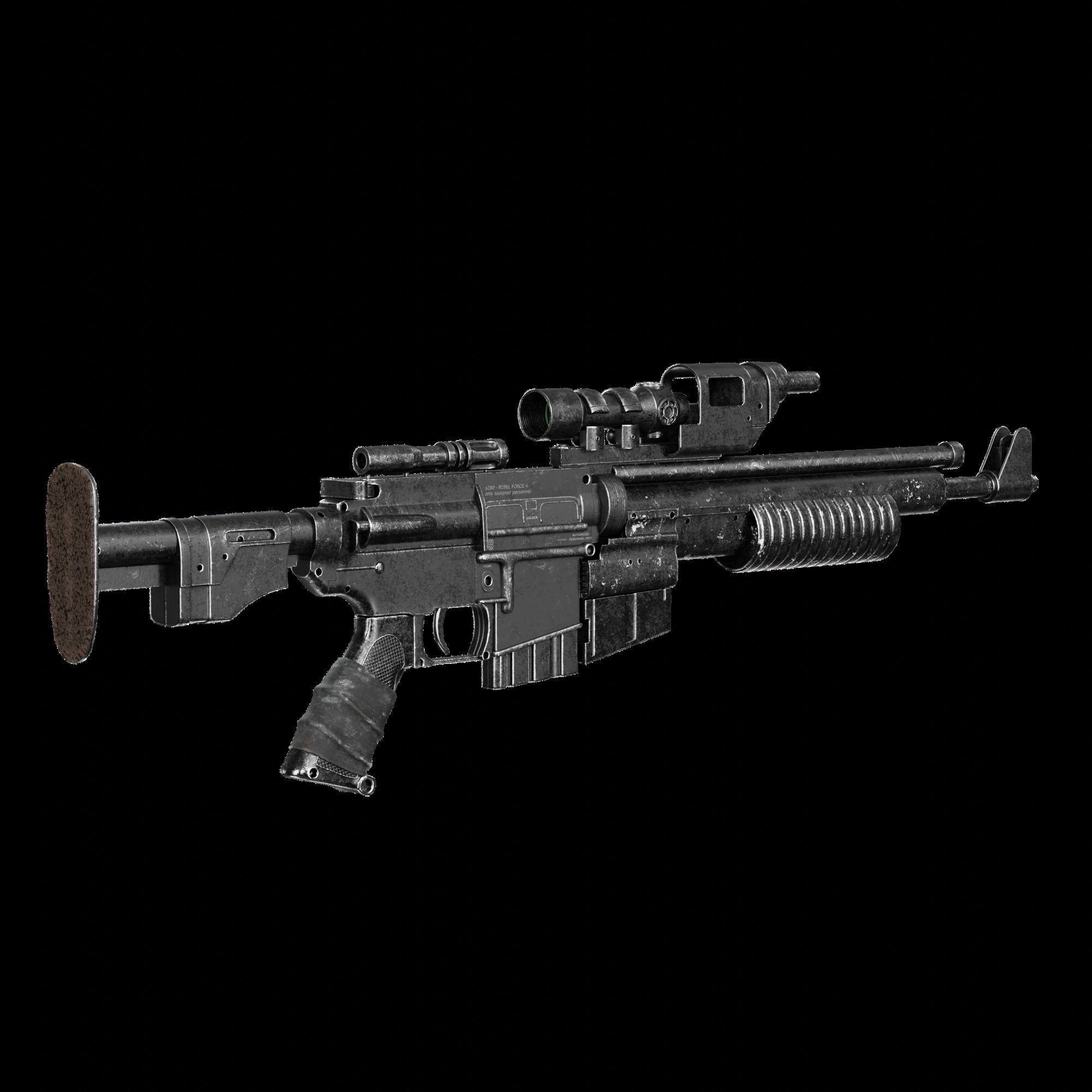 3D model Star wars A280 Rifle VR / AR / low-poly | CGTrader