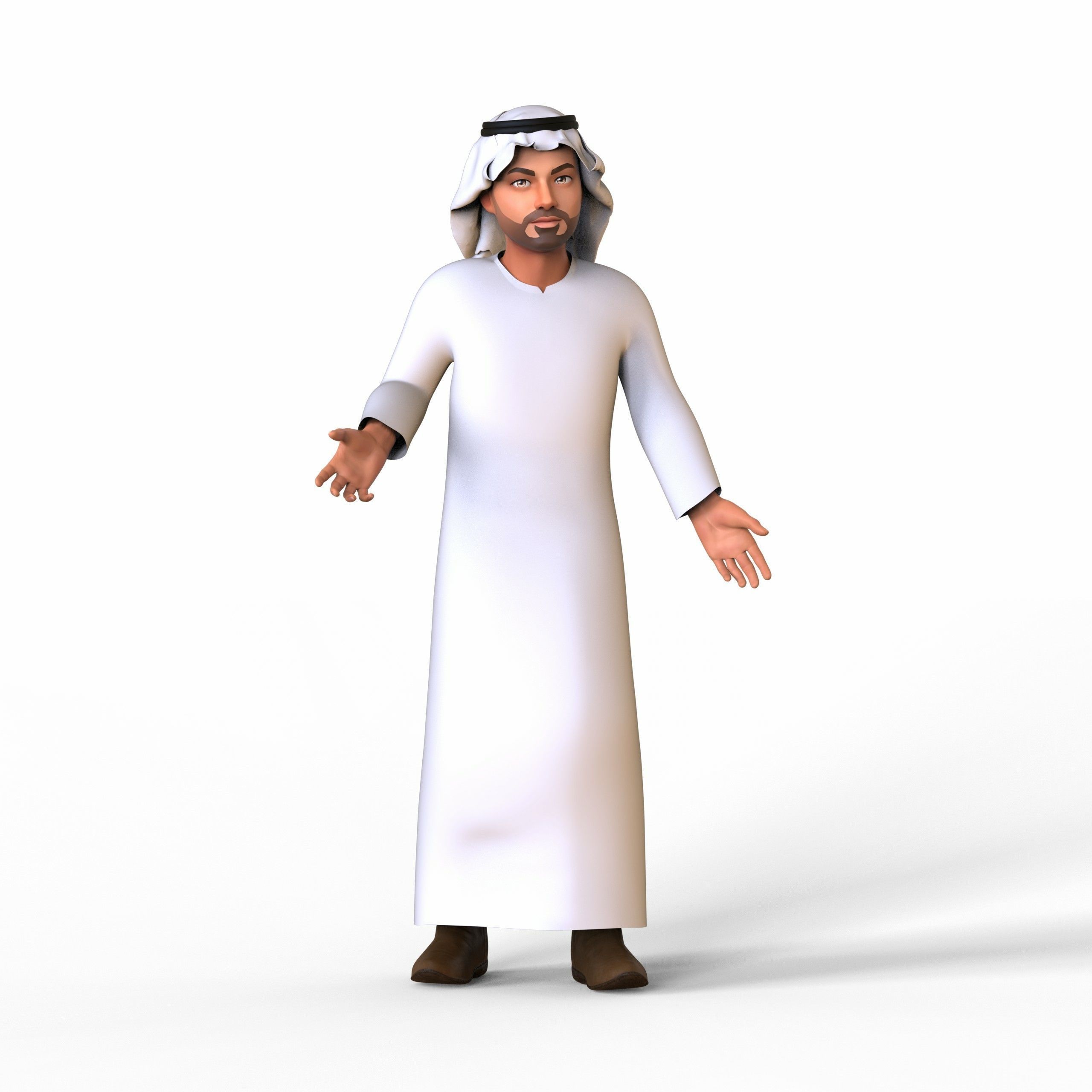 3D model Arabic Character Pack Rigged Animated VR / AR / low-poly ...