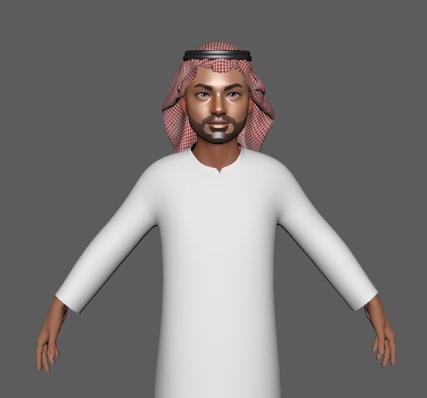 3D model Arabic Character Pack Rigged Animated VR / AR / low-poly ...