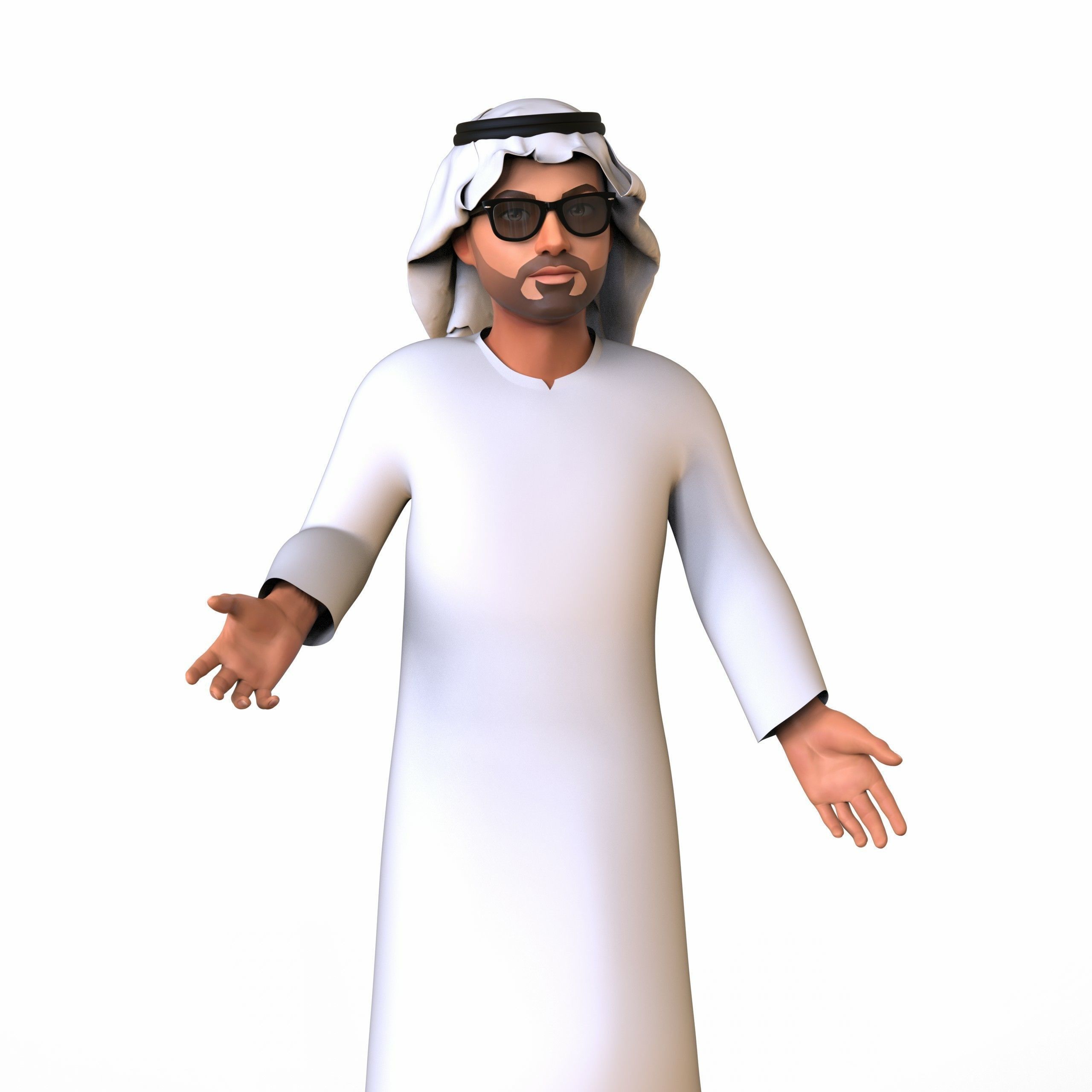 3D model Arabic Character Pack Rigged Animated VR / AR / low-poly ...