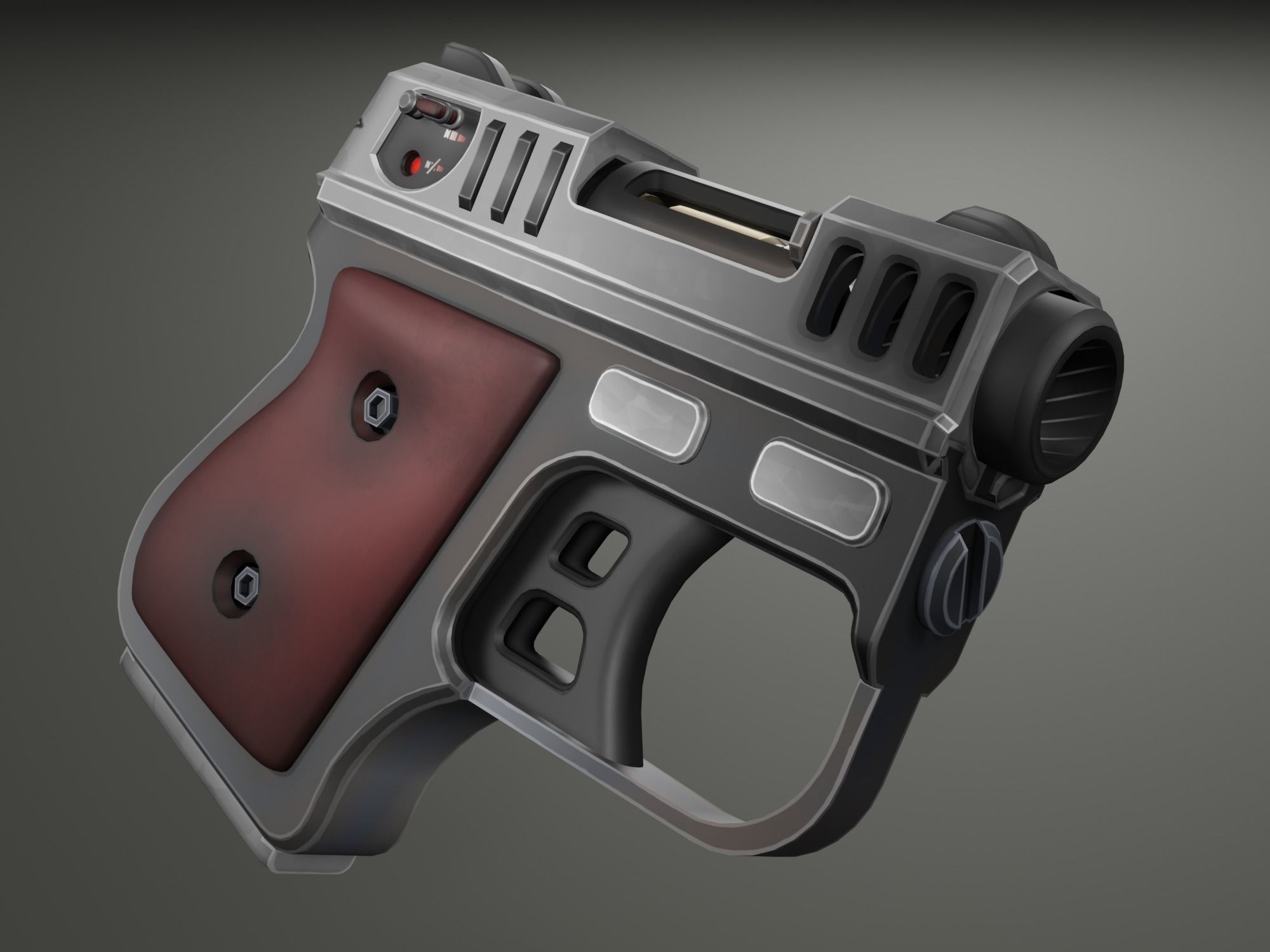 3D model Stylized pistol with a rose VR / AR / low-poly | CGTrader