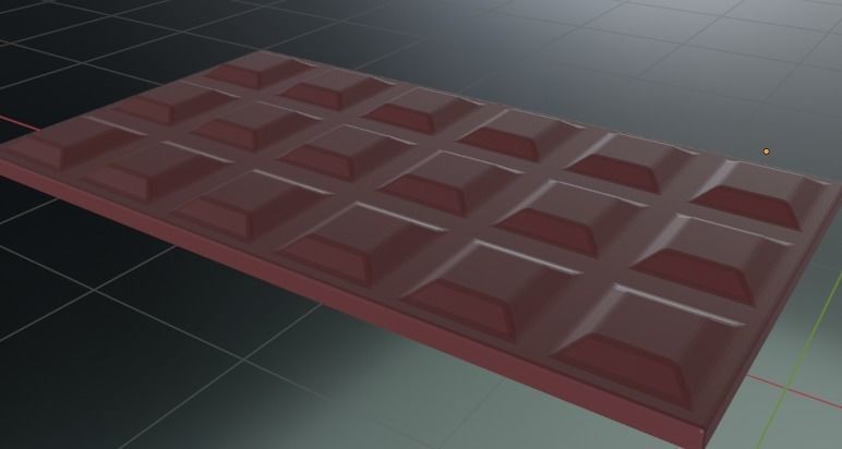 Low poly chocolate Bar 3D model 3D printable | CGTrader