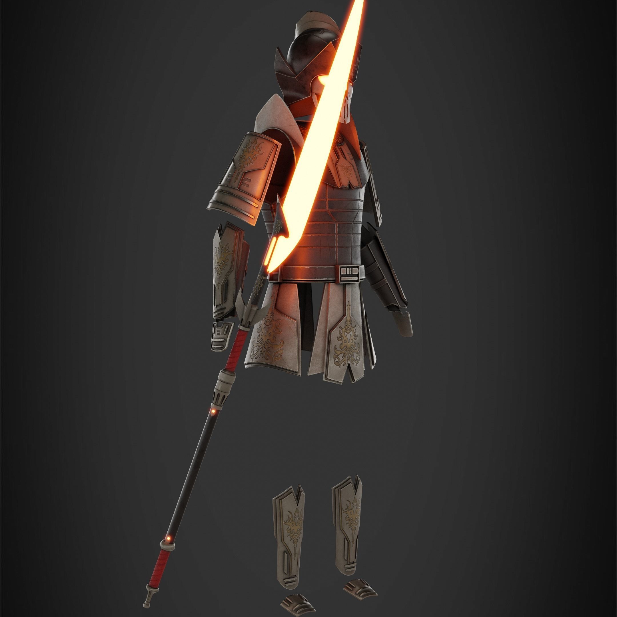 Star Wars Darth Bane Full Armor and Pike for Cosplay 3D Model ...