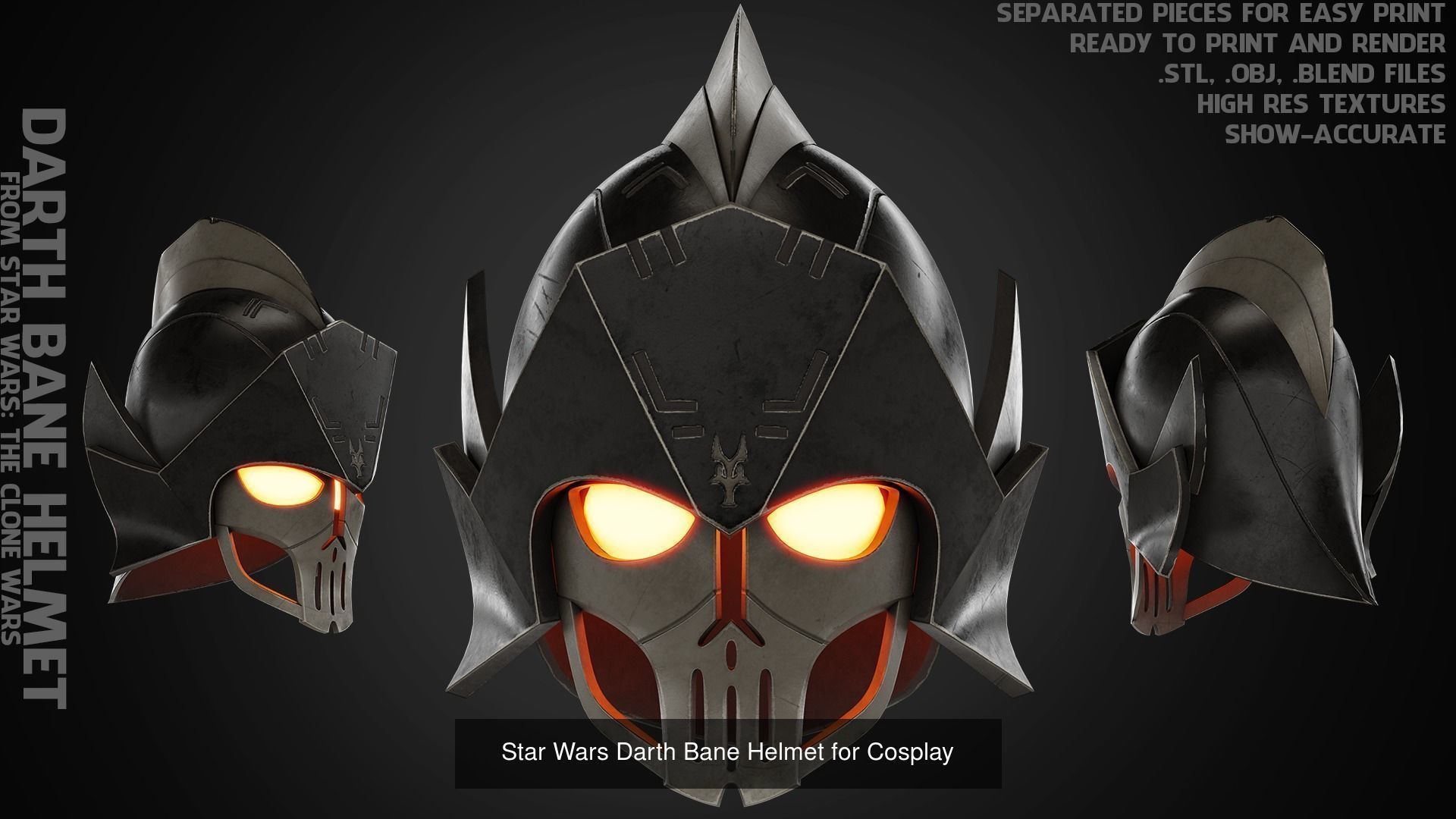 Star Wars Darth Bane Full Armor and Pike for Cosplay 3D Model ...