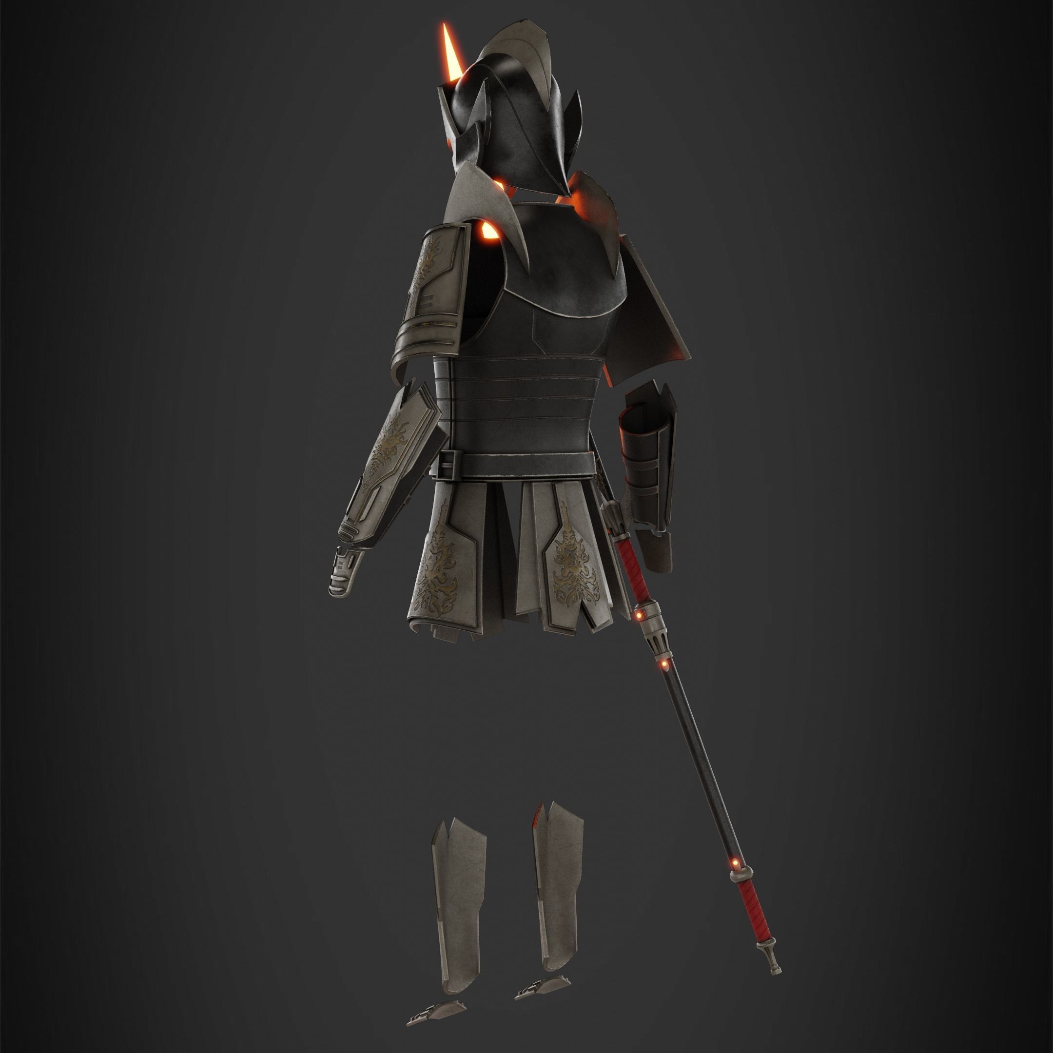 Star Wars Darth Bane Full Armor and Pike for Cosplay 3D Model ...