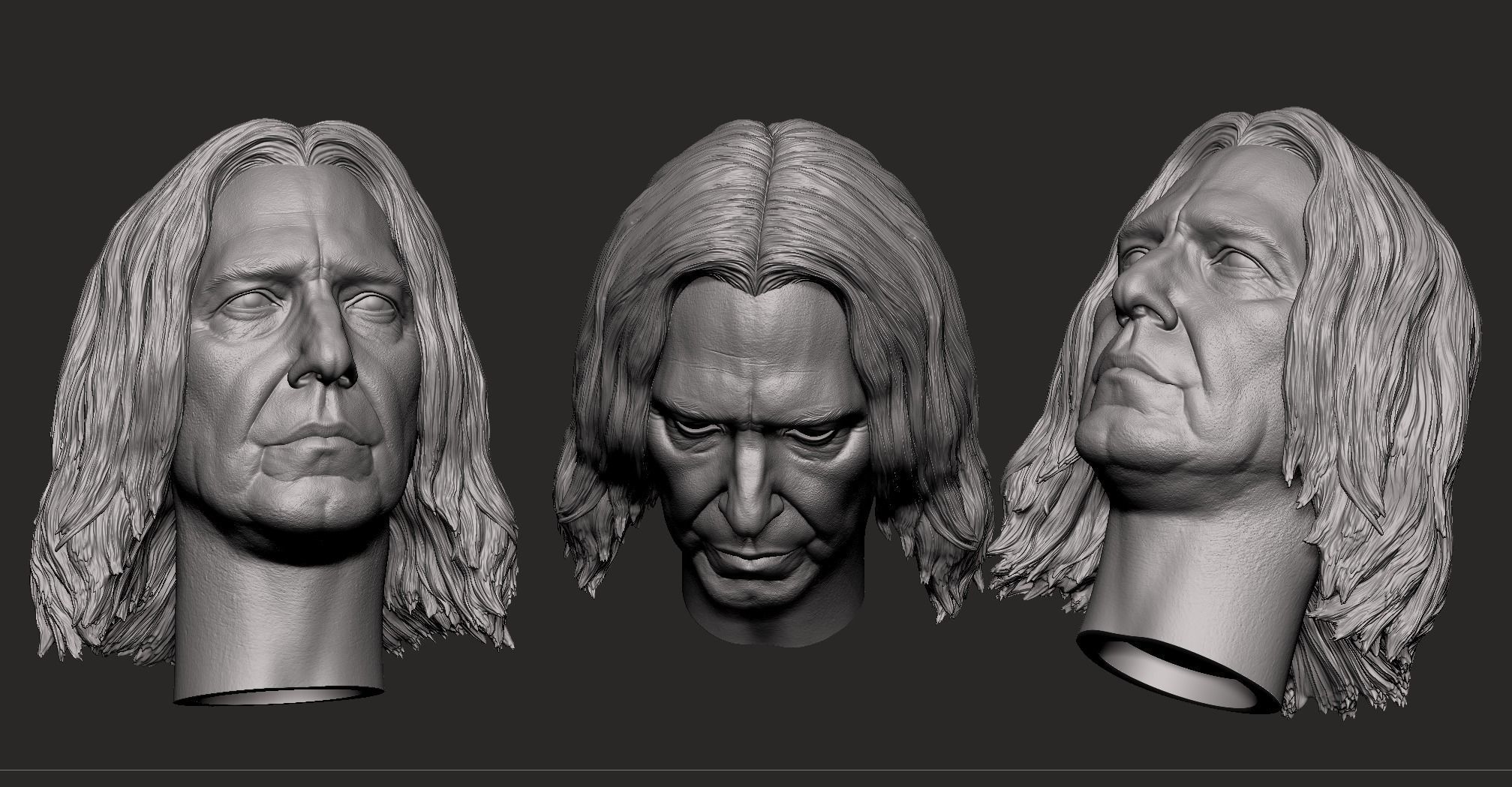 Severus Snape - Alan Rickman Head 3D model 3D printable | CGTrader