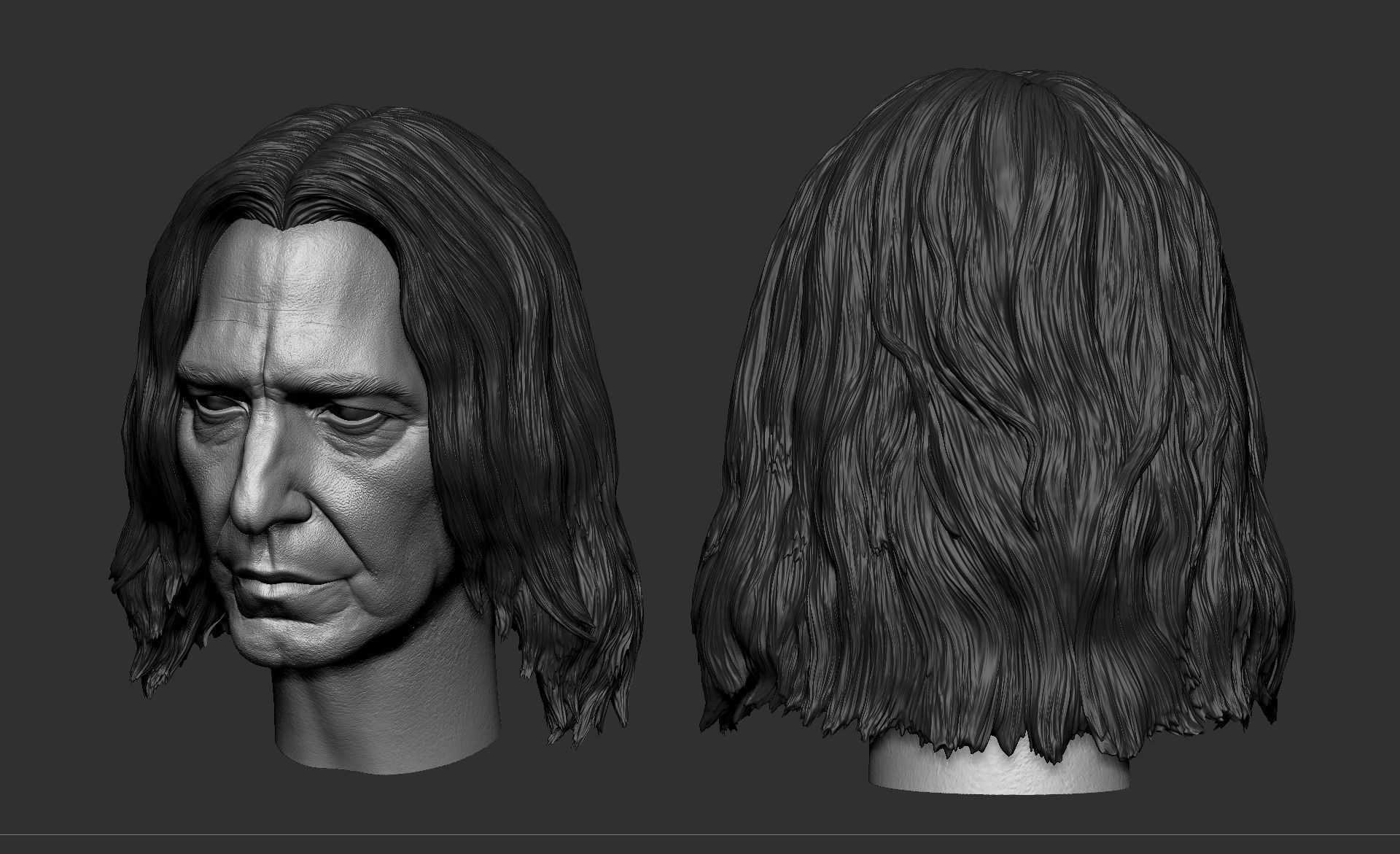 Severus Snape - Alan Rickman Head 3D model 3D printable | CGTrader
