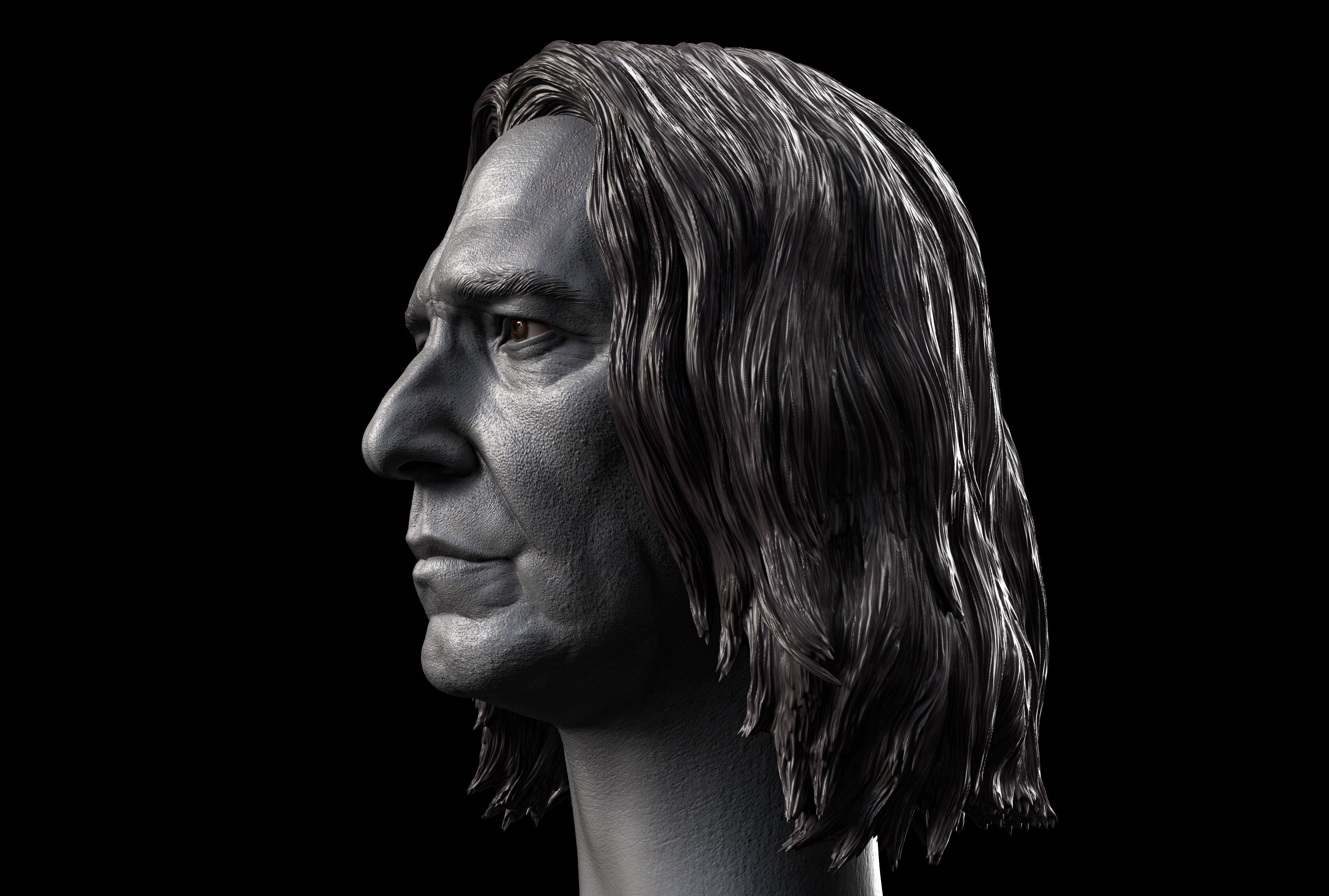 Severus Snape - Alan Rickman Head 3D model 3D printable | CGTrader