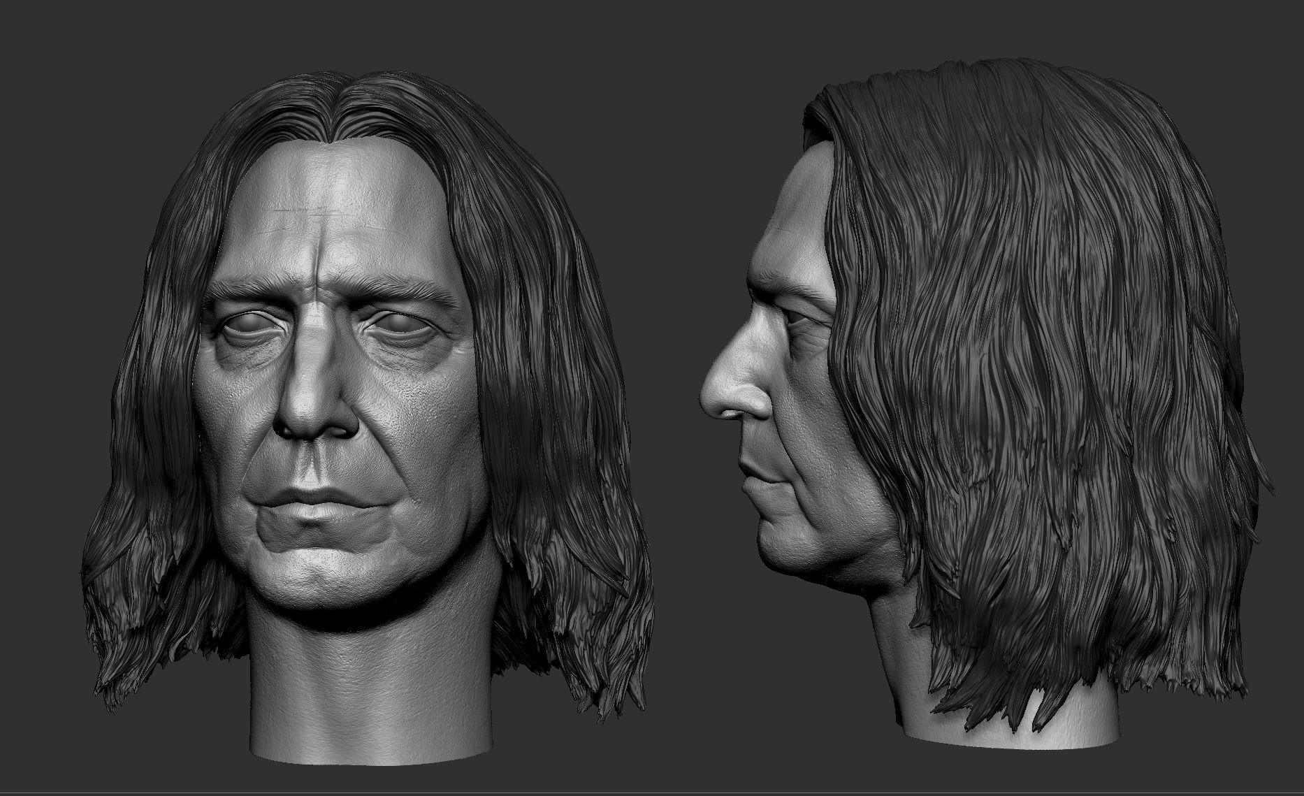 Severus Snape - Alan Rickman Head 3D model 3D printable | CGTrader
