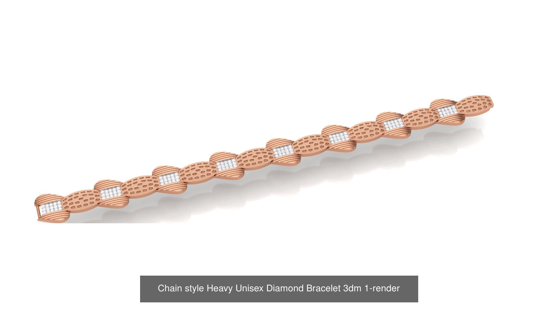 50 Chain style Heavy Unisex Diamond Bracelet 3dm 1-render 3D Model Collection | CGTrader