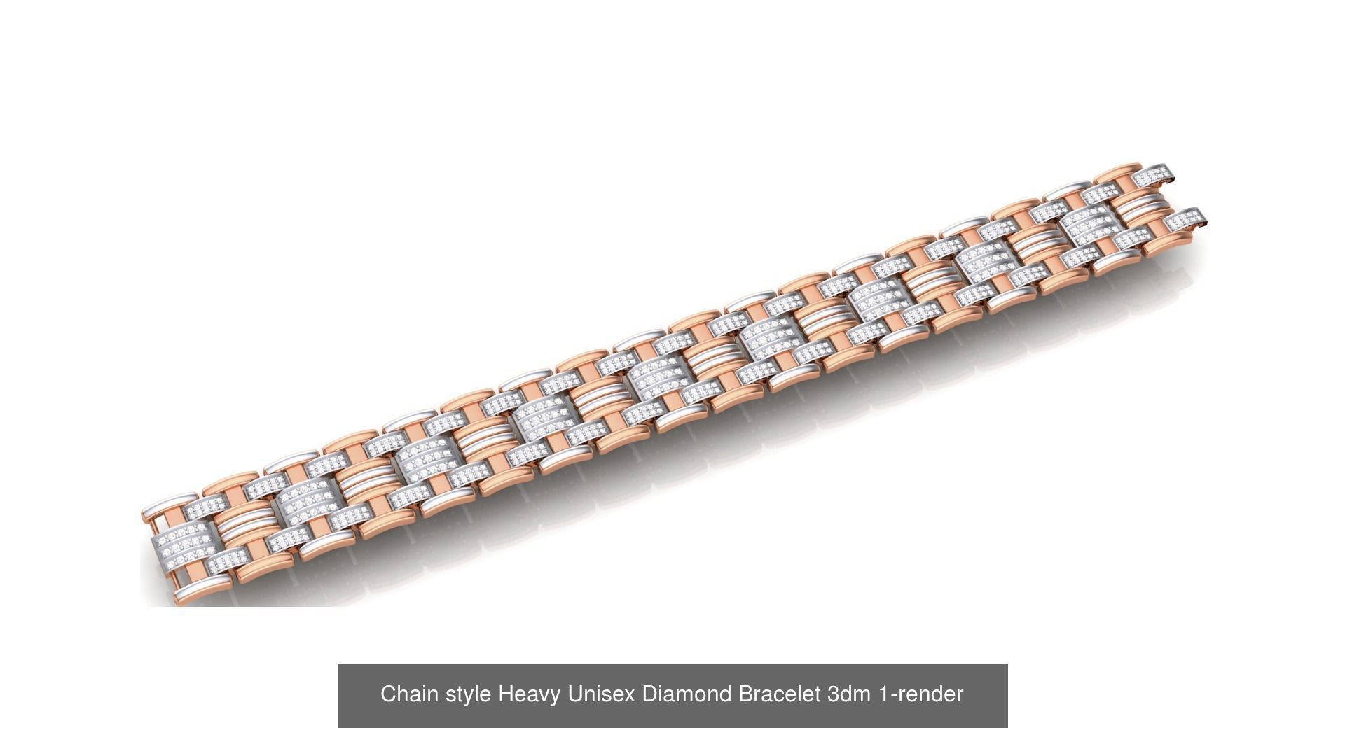 50 Chain style Heavy Unisex Diamond Bracelet 3dm 1-render 3D Model Collection | CGTrader