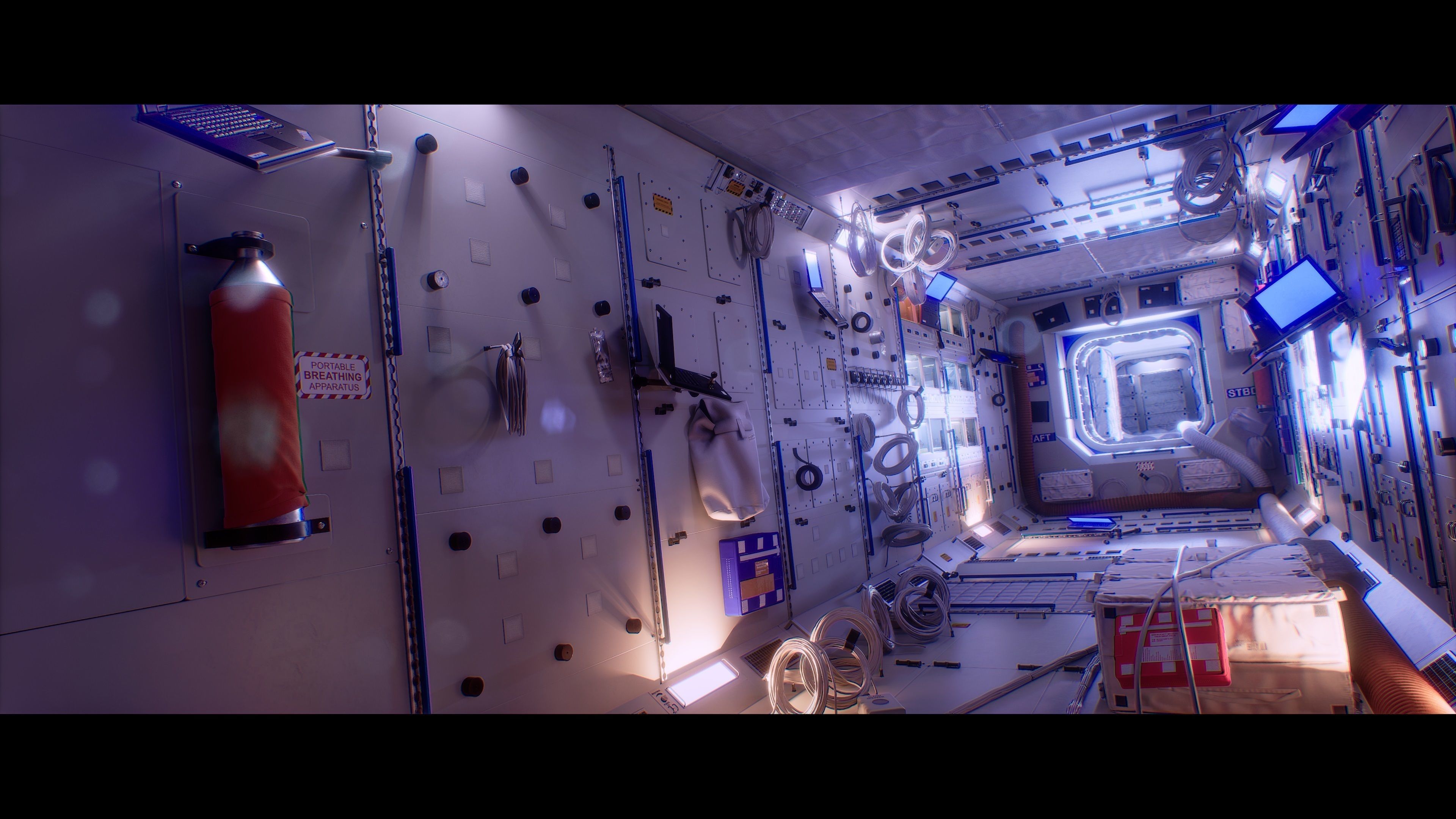 Space Station Interior Basics for Unreal Engine and Cinema 4D 3D model ...