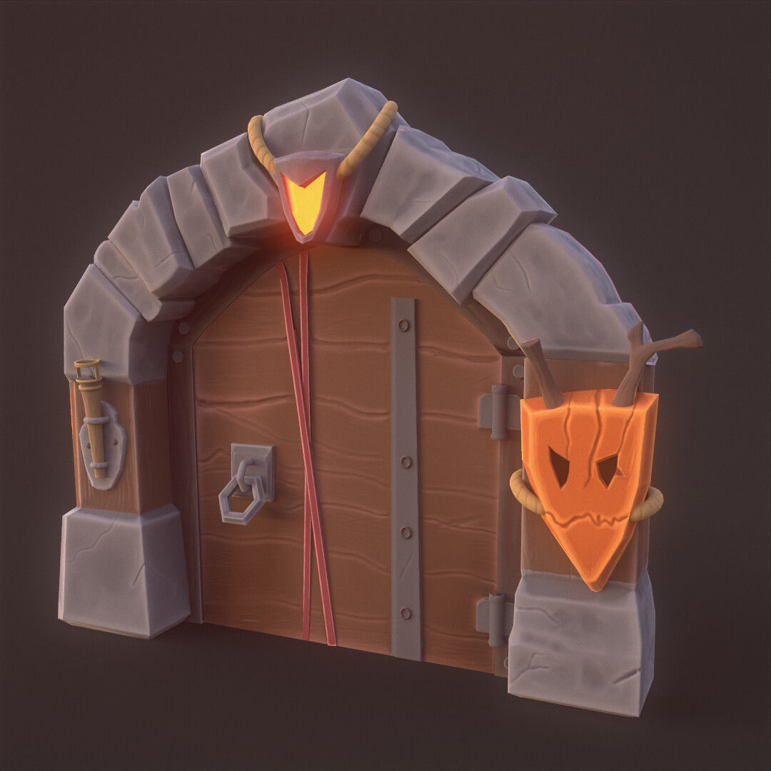3D model Game Ready Stylized Gate VR / AR / low-poly | CGTrader
