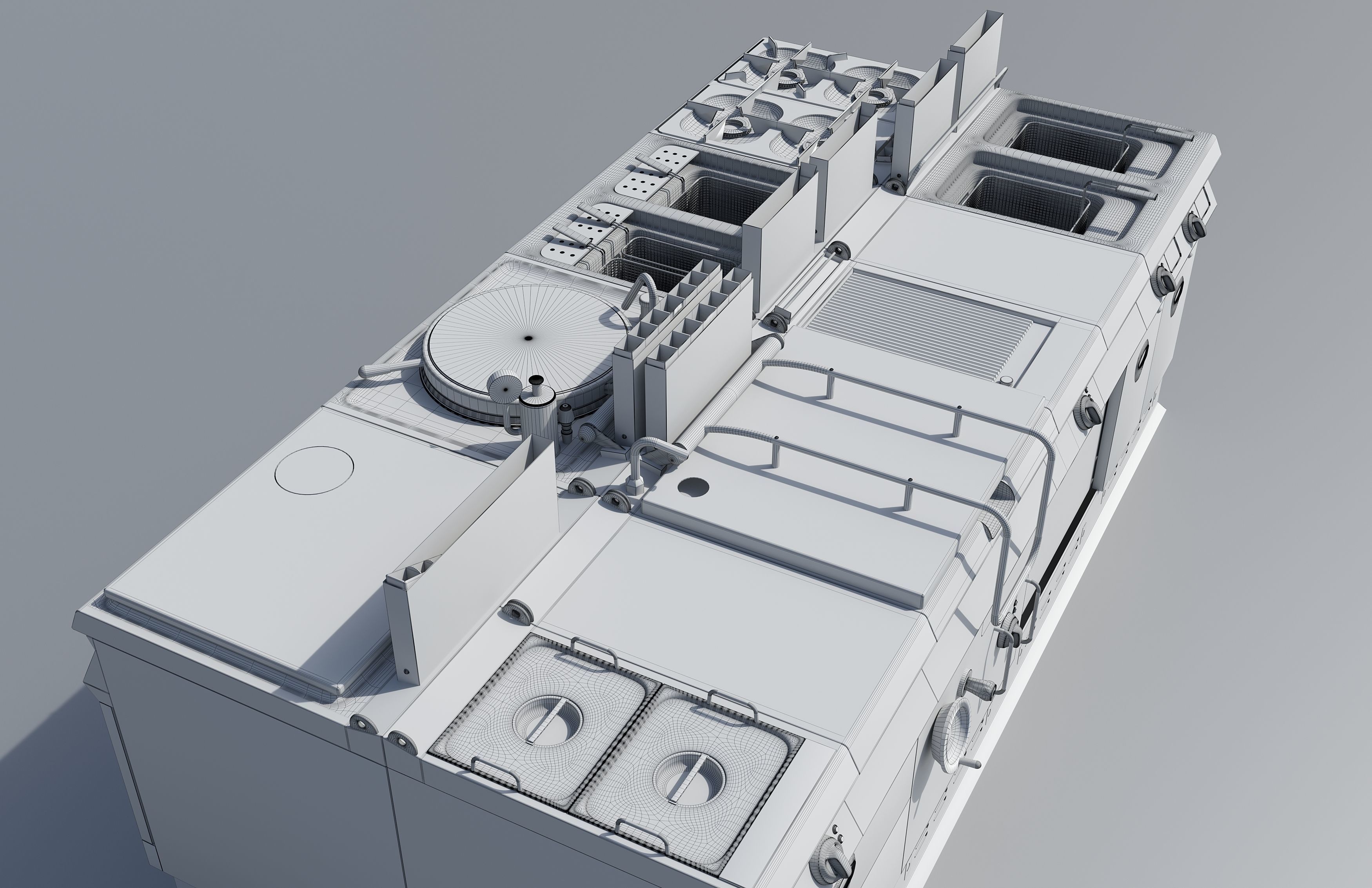 Modular kitchen equipment 3D model | CGTrader