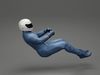 Racing Driver Sitting in Touring Car Cockpit with Racing Suit 3D model ...