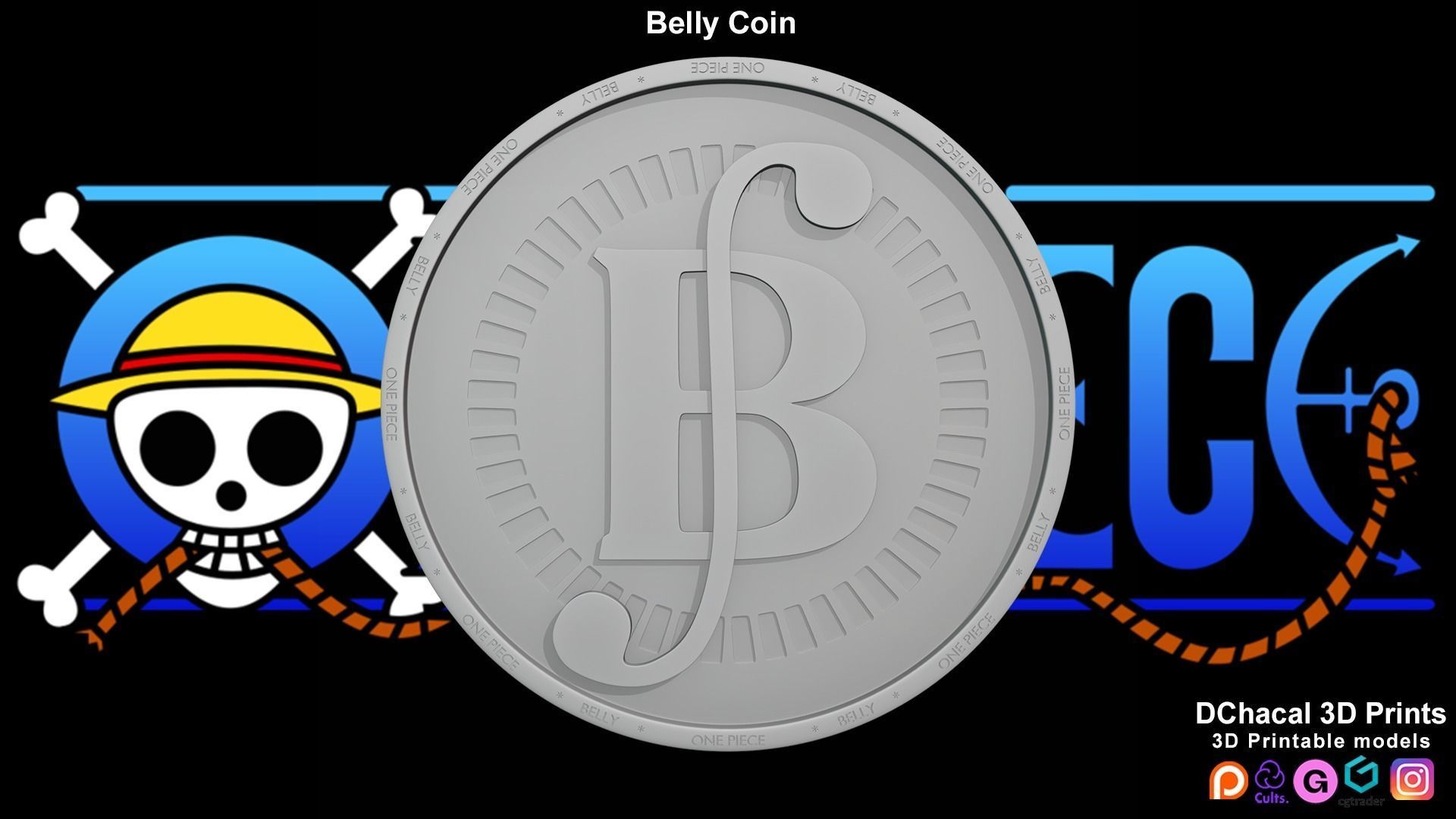 Belly Coin - One Piece 3D model 3D printable | CGTrader