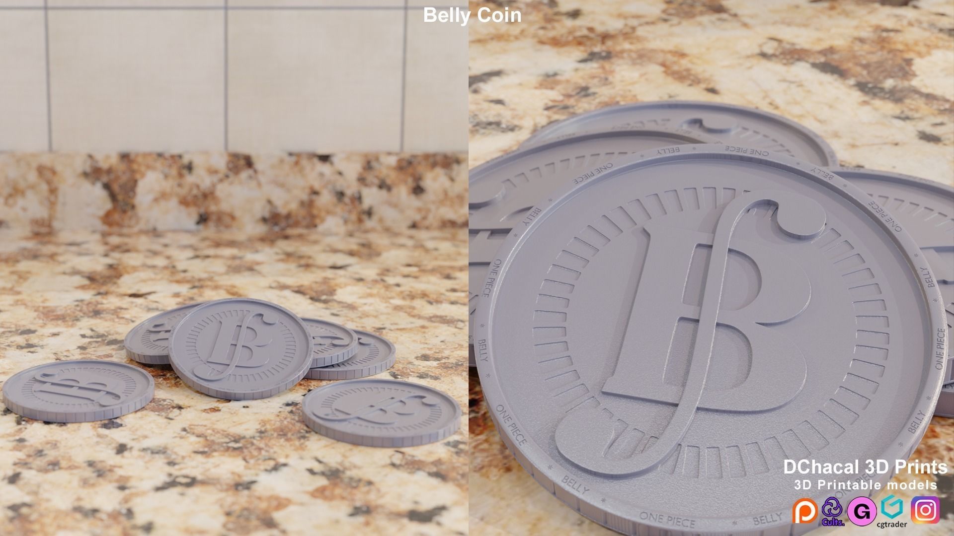 Belly Coin - One Piece 3D model 3D printable | CGTrader