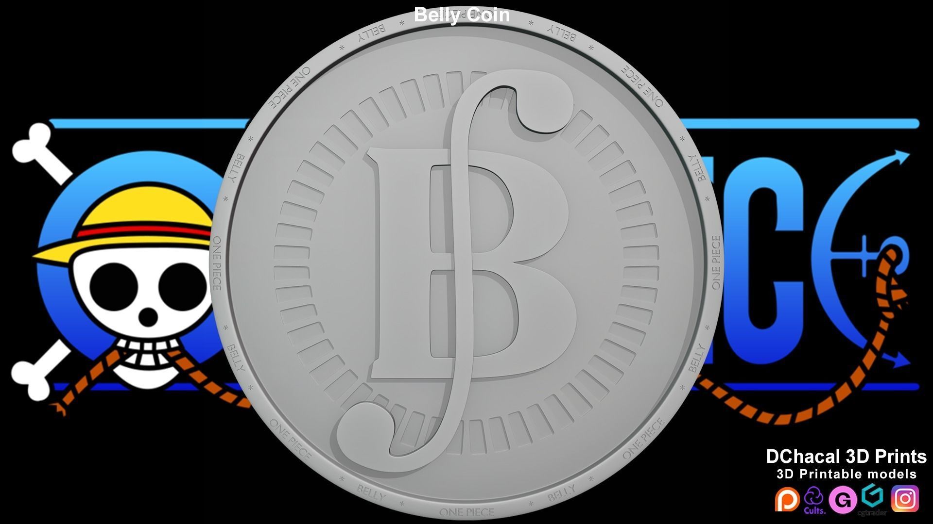 Belly Coin - One Piece 3D model 3D printable | CGTrader
