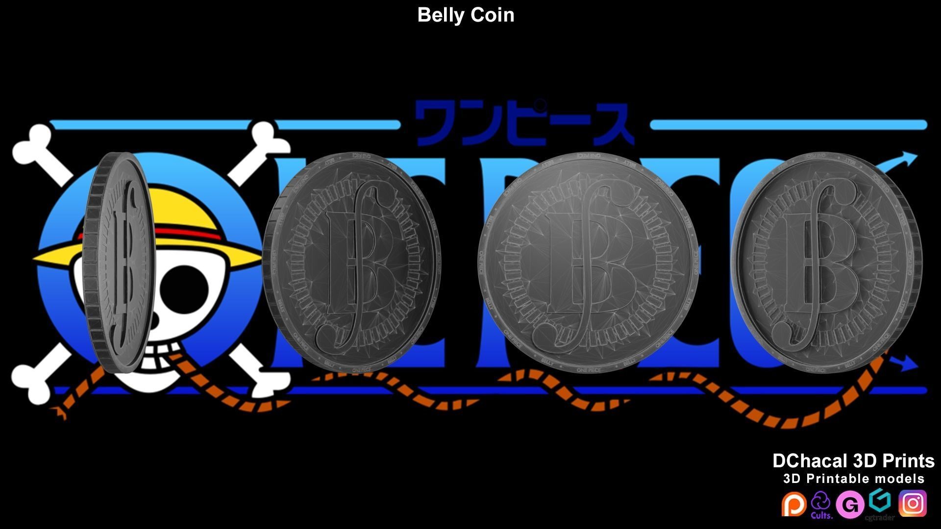 Belly Coin - One Piece 3D model 3D printable | CGTrader
