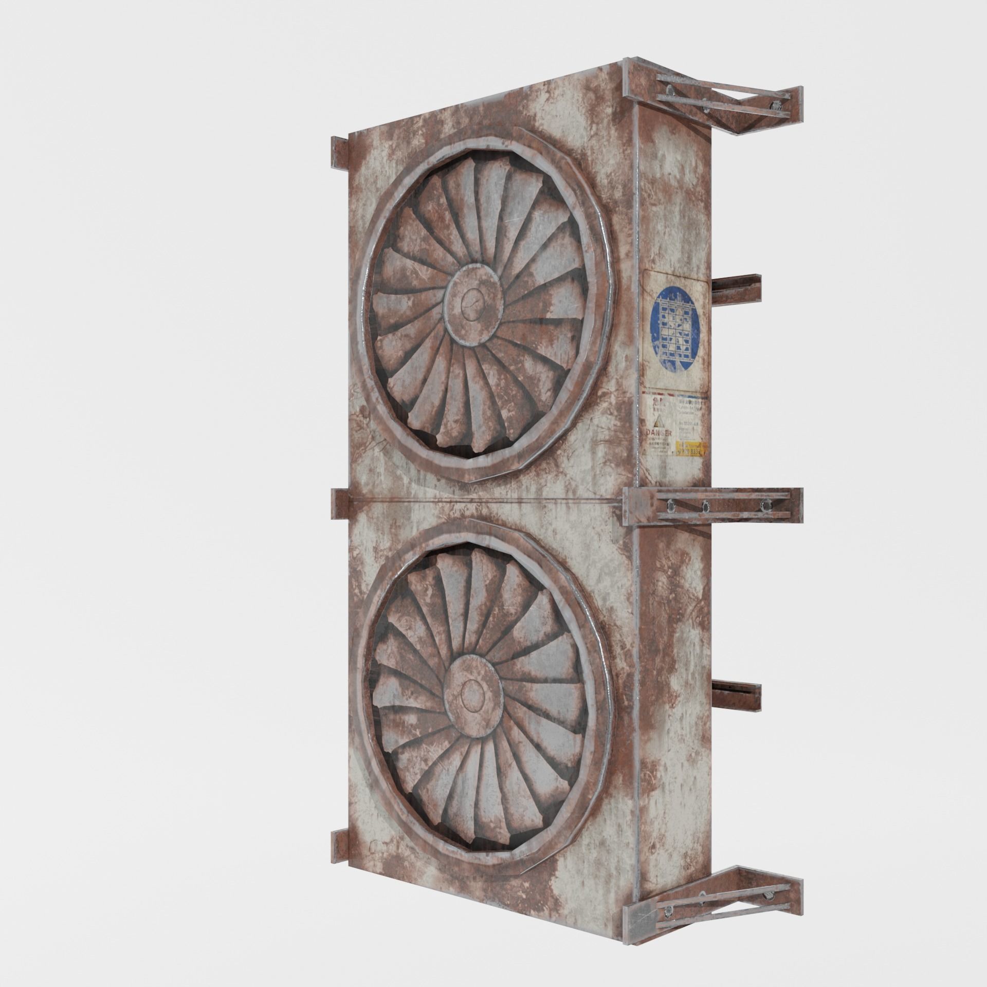 3D model Rusty Wall Fan - Low Poly Game-Read VR / AR / low-poly | CGTrader