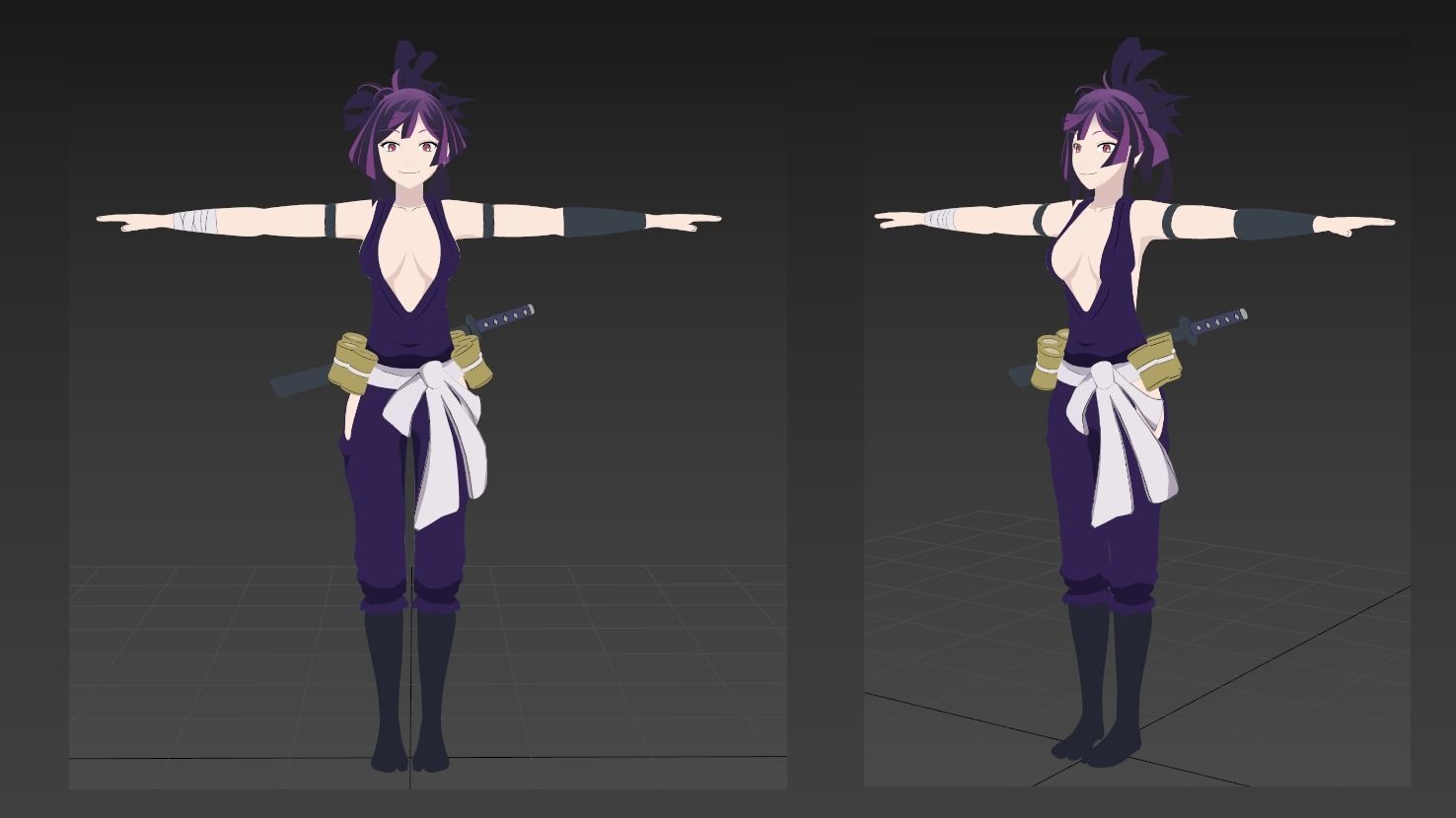 Yuzuriha jigokuraku VRChat avatar 3D model rigged | CGTrader