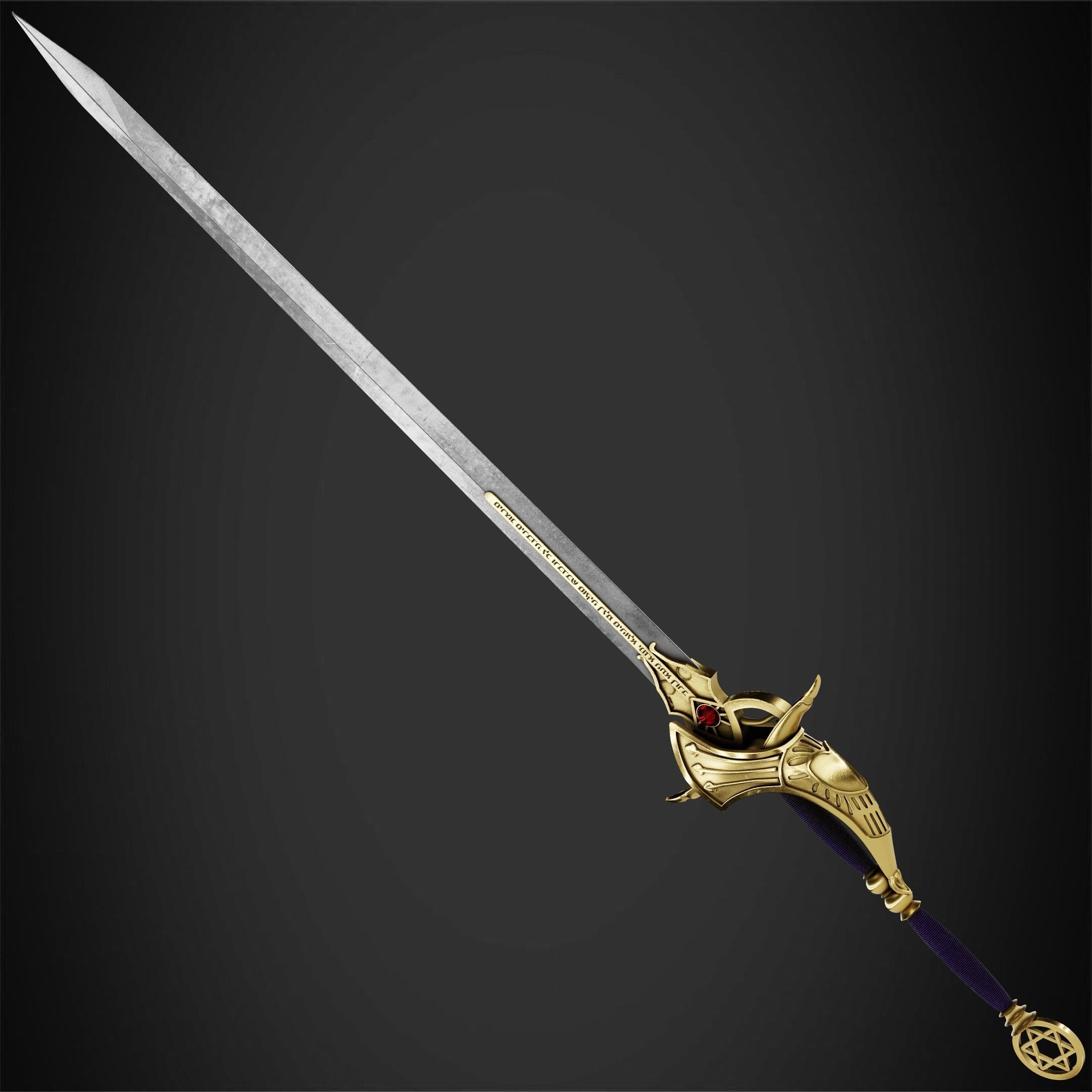 Kamui Sacred Sword for Cosplay 3D model 3D printable | CGTrader